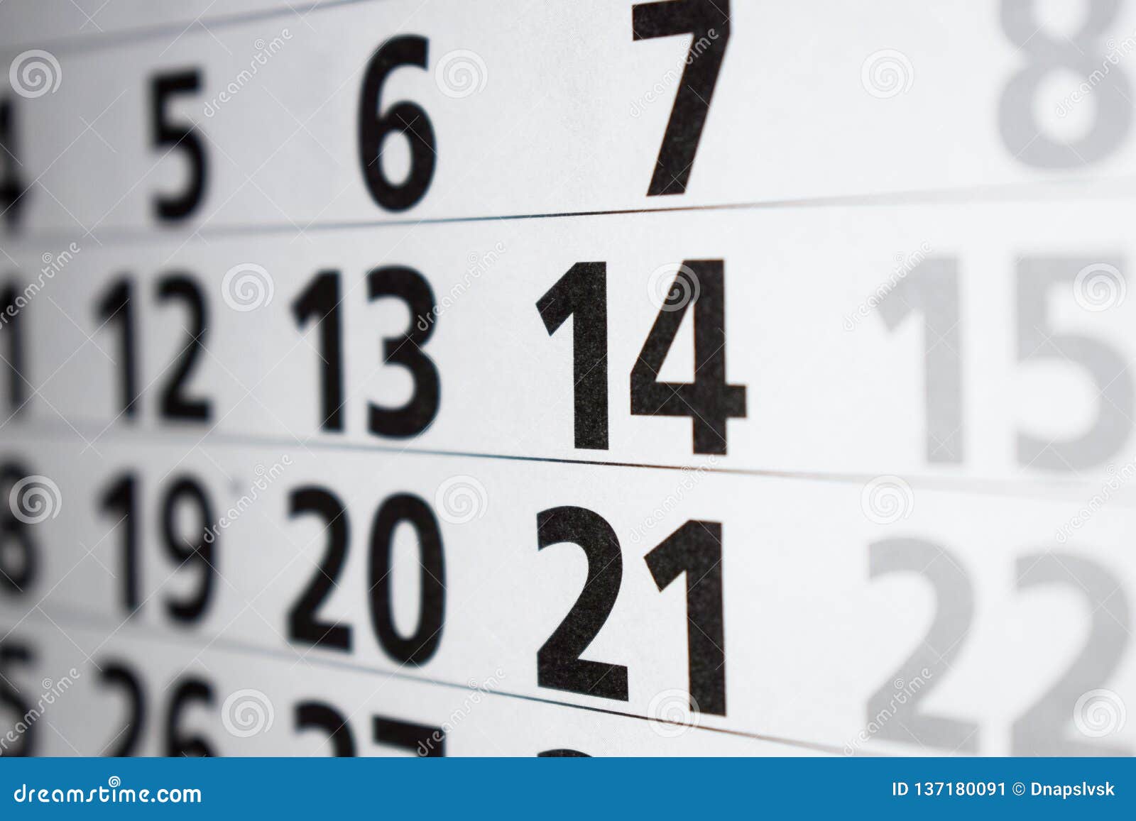 Calendar Dates on a White Background Stock Image - Image of seamless ...