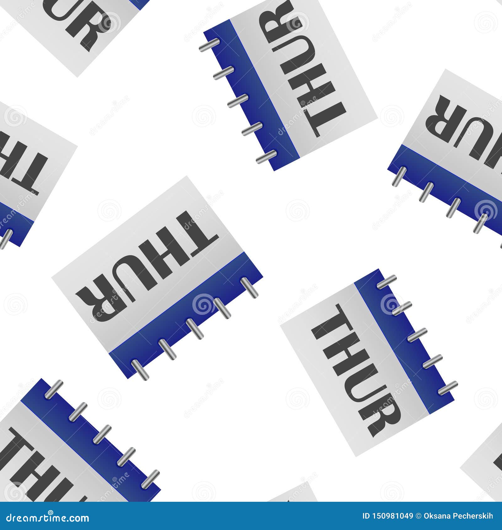 Calendar Day of the Week Thursday. Vector Illustration Done in Gray and ...