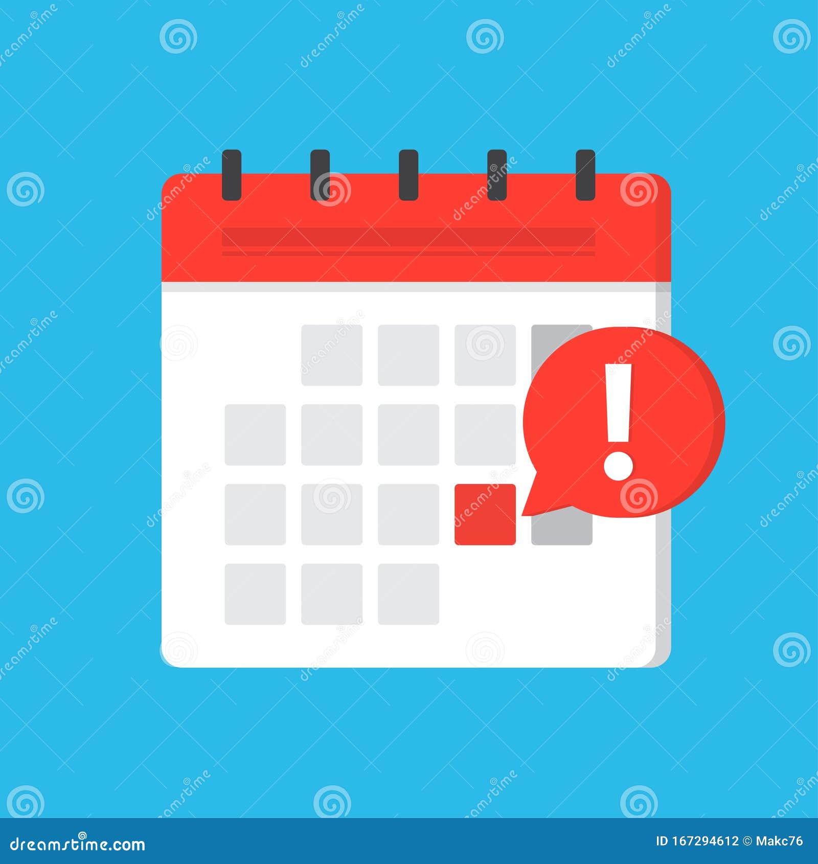 Calendar Deadline or Event Reminder Notification Stock Vector ...