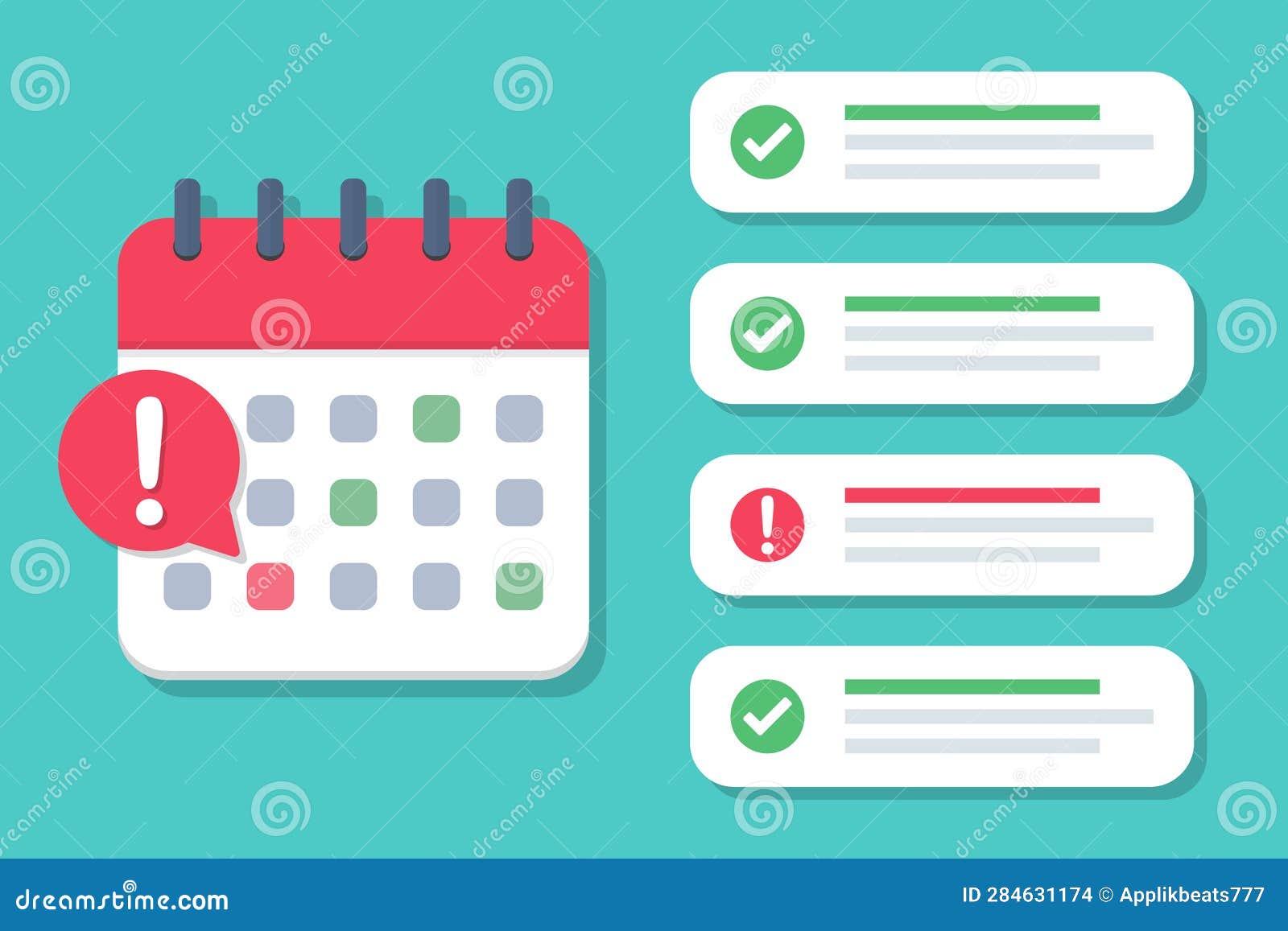 Calendar Deadline with a List of Completed Cases and Unfulfilled in a ...
