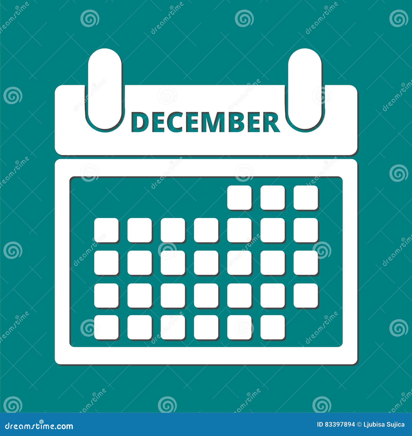 Calendar December stock vector. Illustration of decoration - 83397894