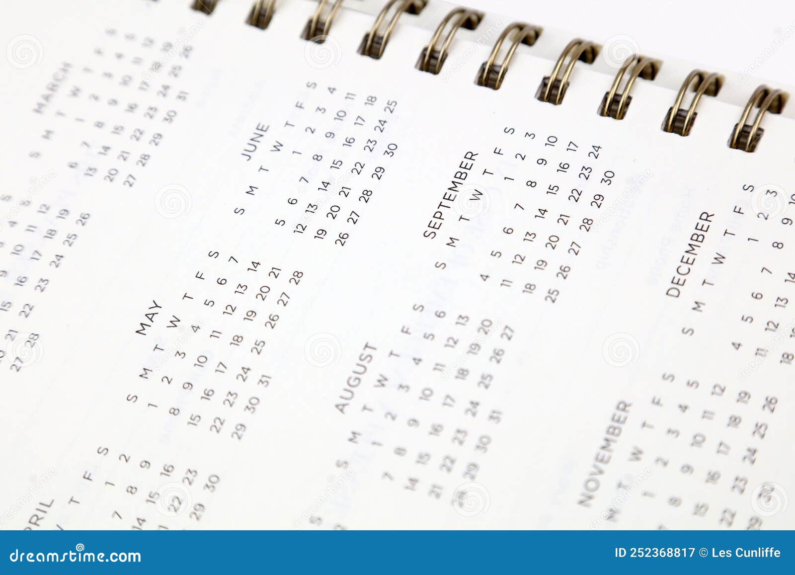 Calendar diary page stock image. Image of time, paper - 252368817