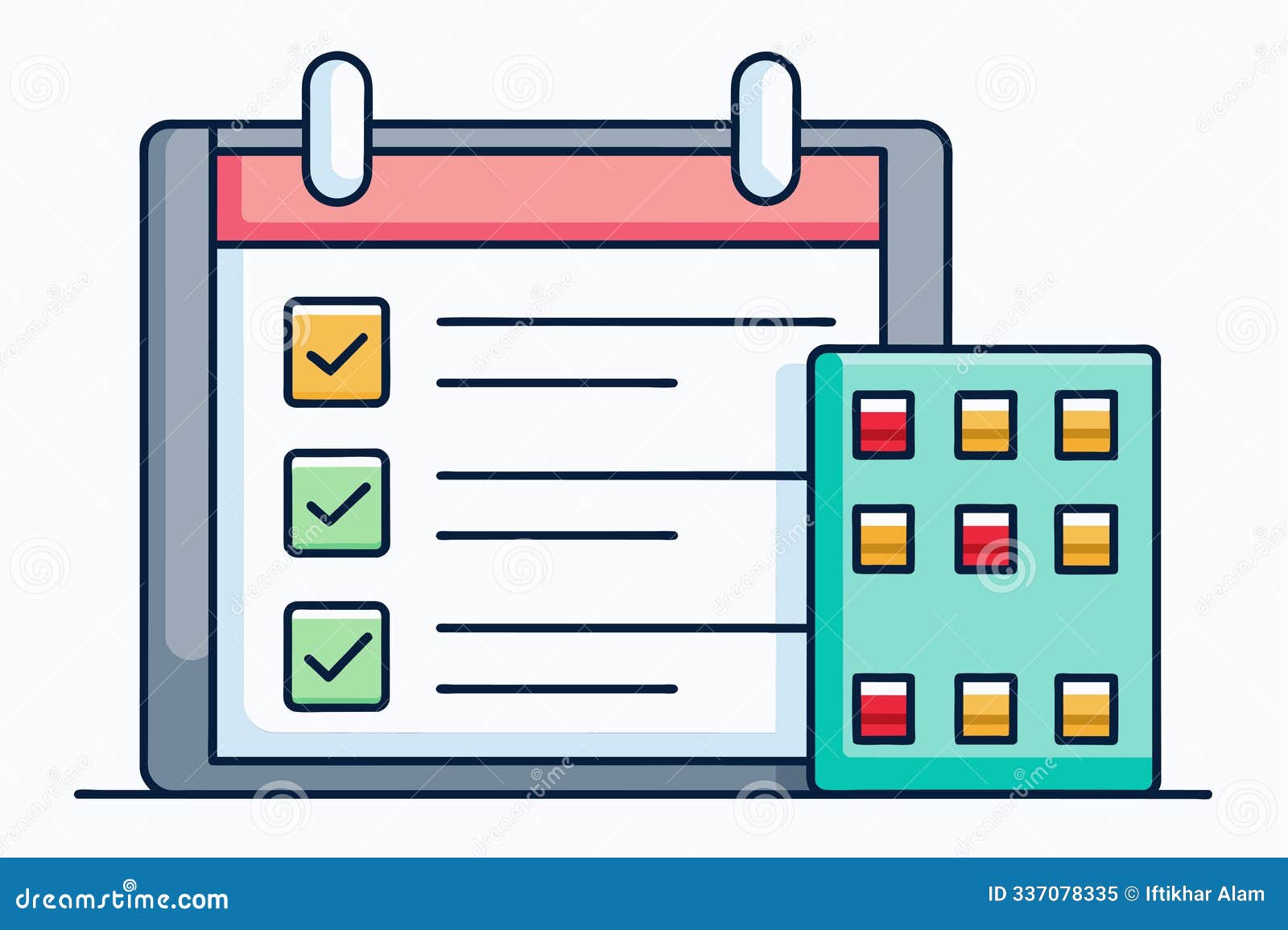 Calendar With Checkboxes Tasks Schedule Planning Events Icon Png ...