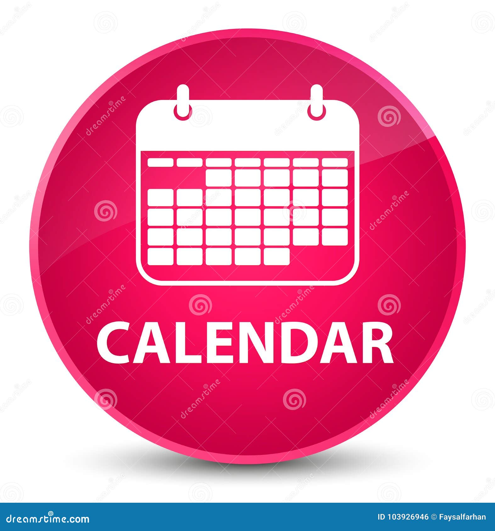 Calendar Elegant Pink Round Button Stock Illustration - Illustration of ...
