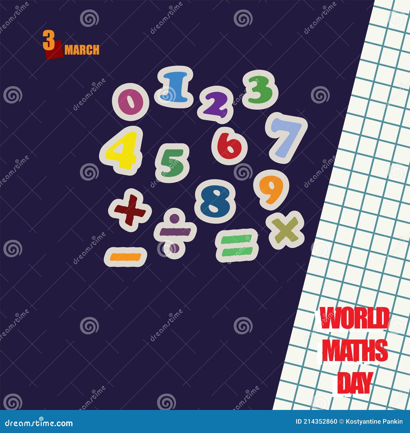 Maths Day stock vector. Illustration of maths, congratulations - 214352860