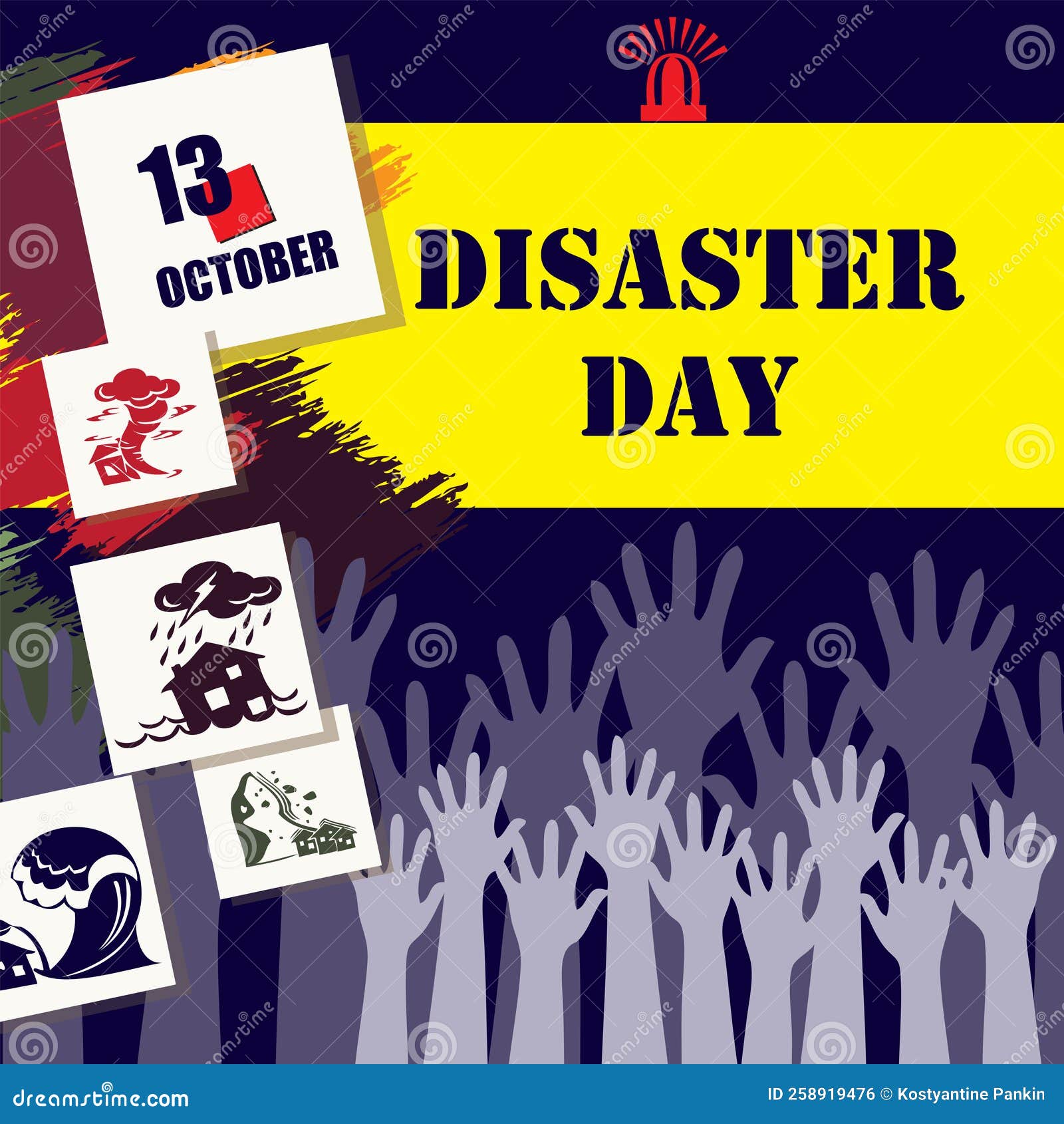 Disaster Day stock vector. Illustration of event, cartoon - 258919476