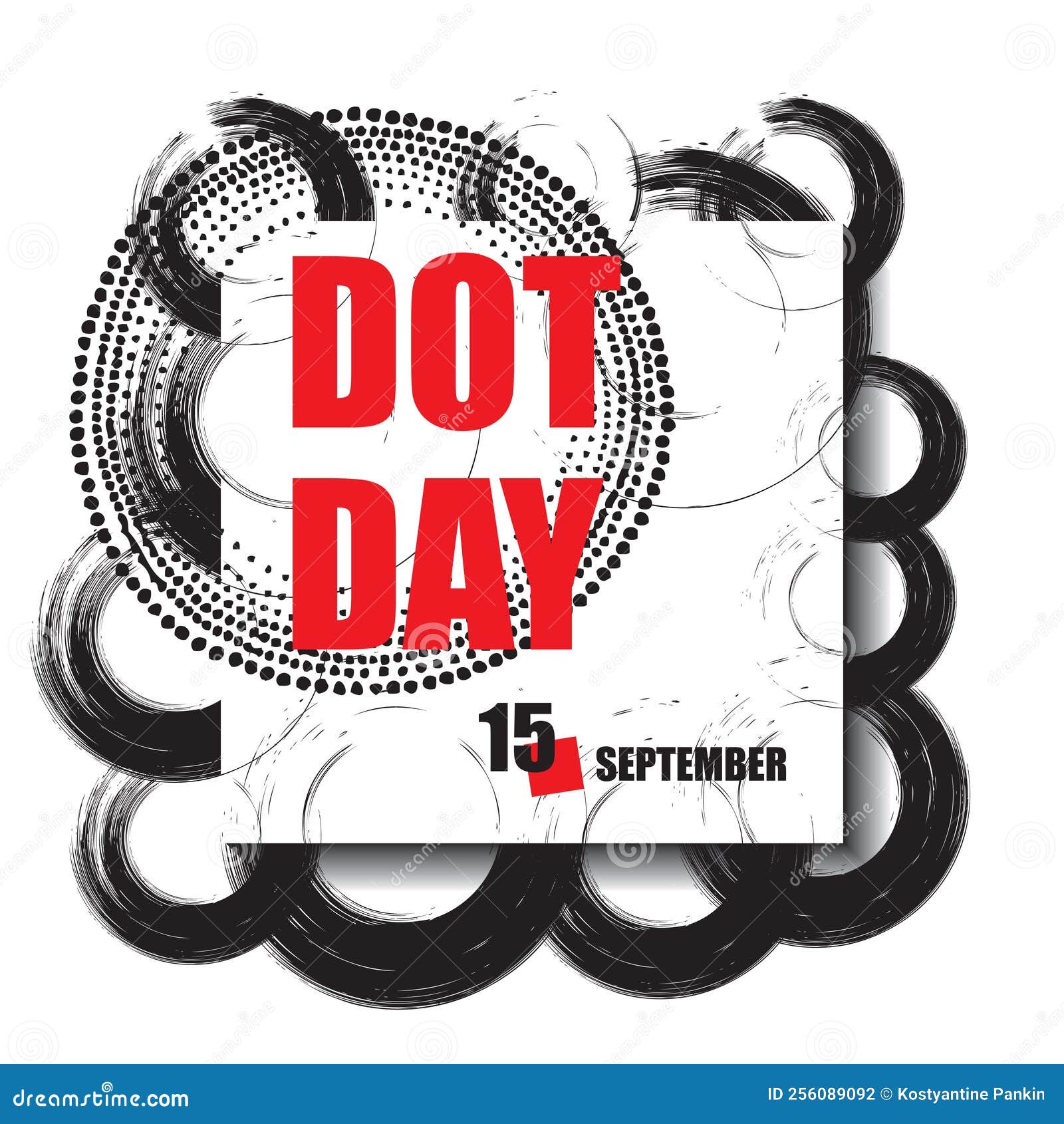 Dot Day stock vector. Illustration of banner, leisure - 256089092