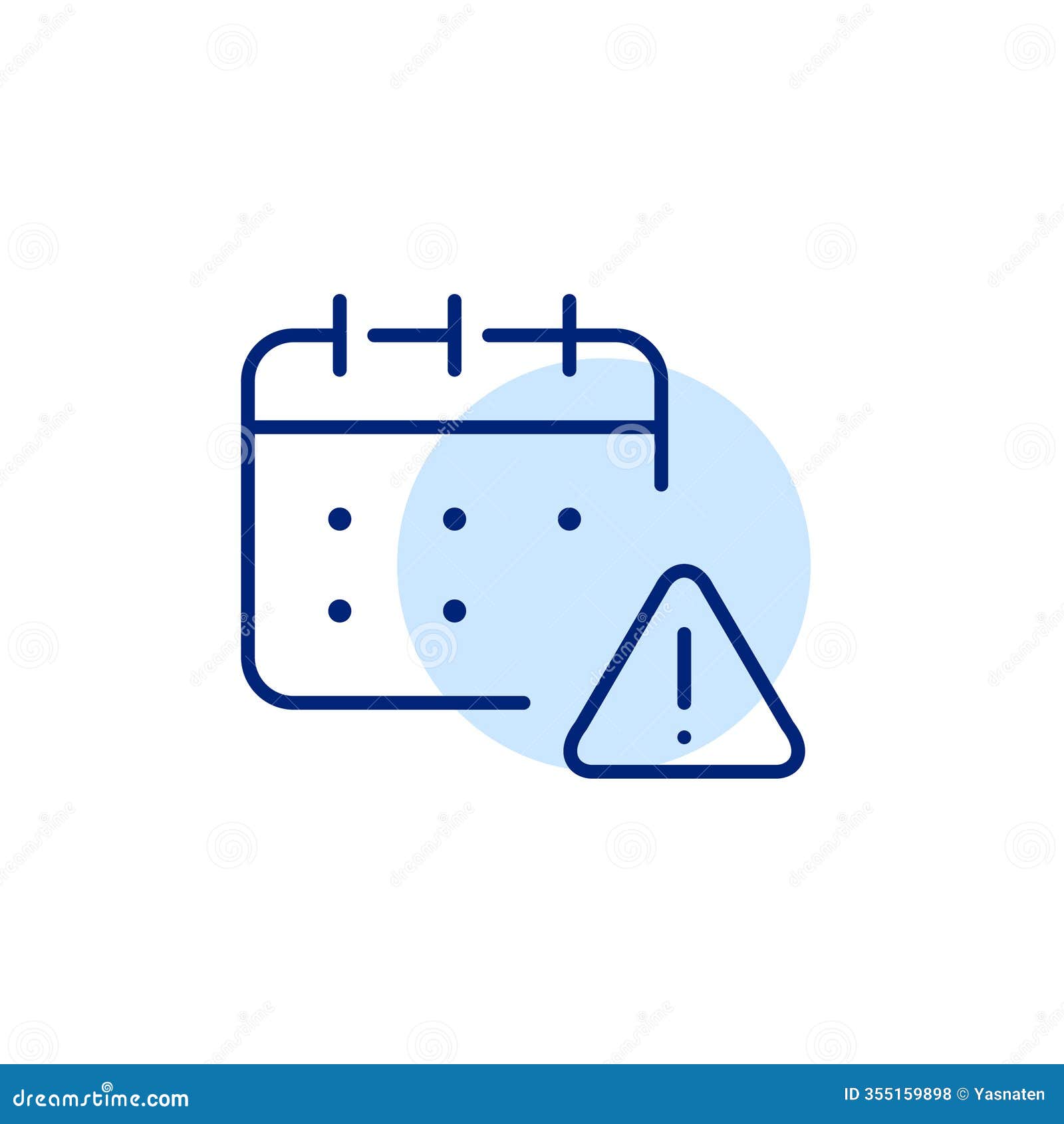 Calendar and Exclamation Mark in Triangle. Urgent Deadline Warning or ...