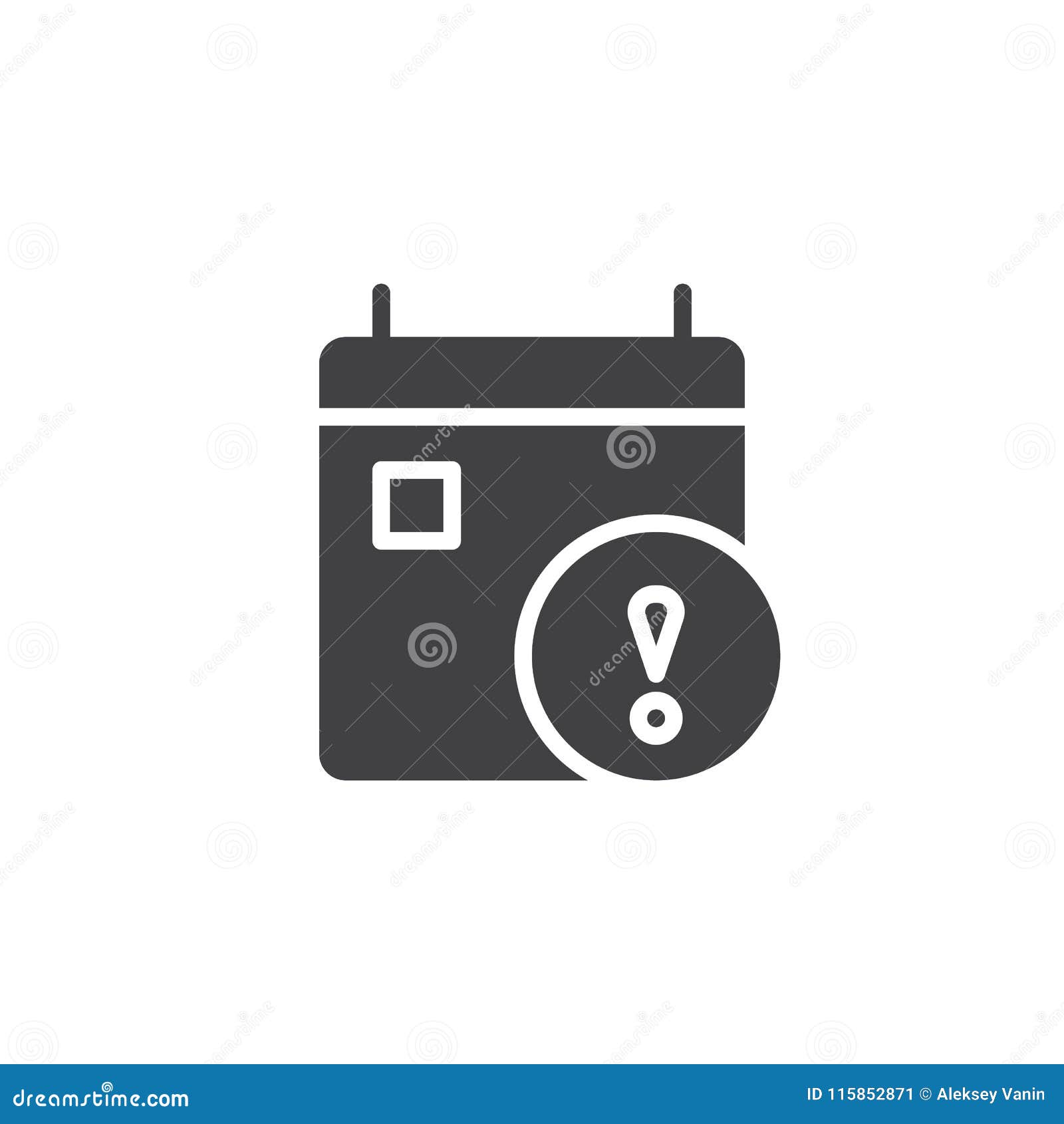 Calendar, Exclamation Mark Vector Icon Stock Vector - Illustration of ... Calendar, Exclamation Mark Vector Icon Stock Vector - Illustration of ...