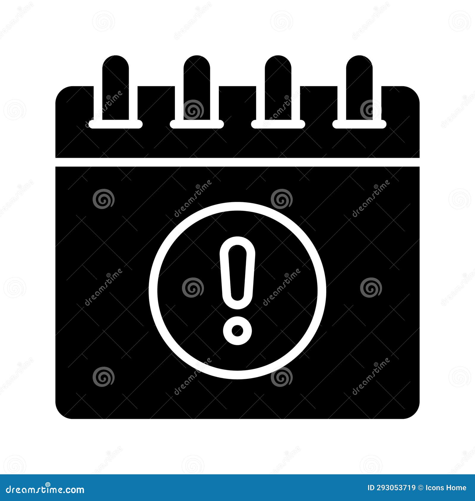 Calendar with Exclamation Symbol Ready To Use Vector Stock Illustration ...