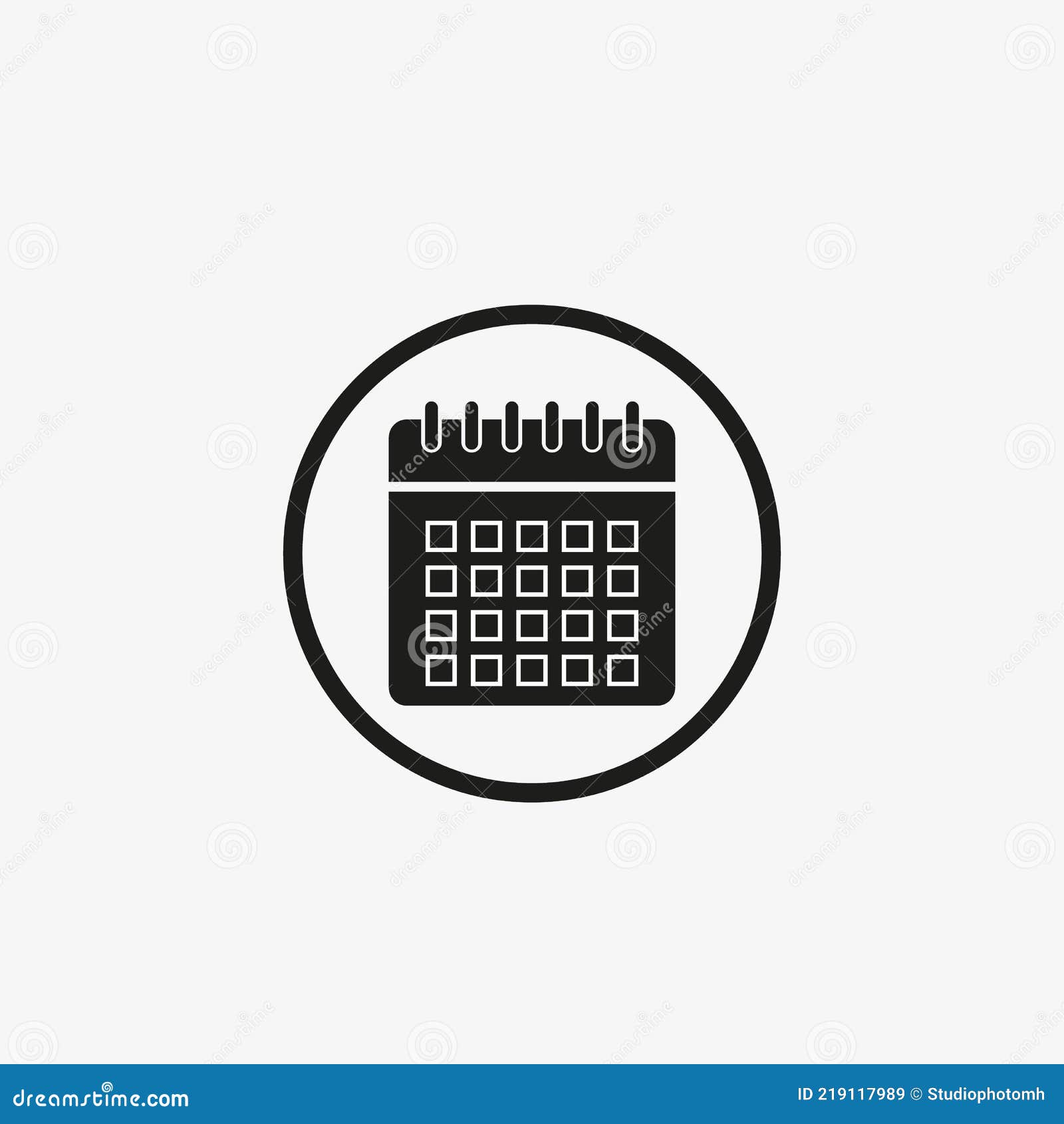 Calendar Flat of Black Color. Vector Calendar, Schedule Icon on White ... Calendar Flat of Black Color. Vector Calendar, Schedule Icon on White ...