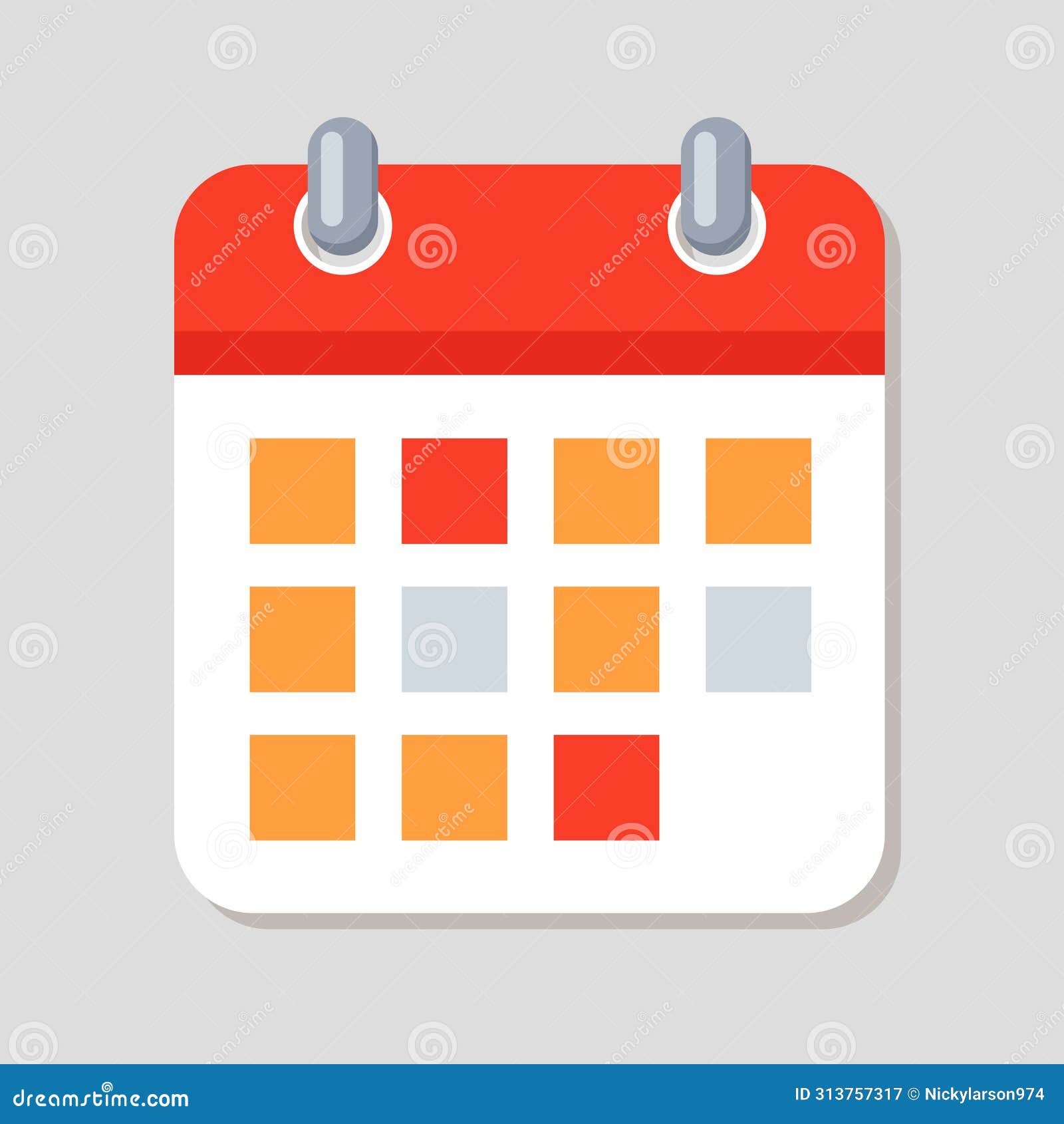 Calendar Flat Design Isolated Icon Stock Vector - Illustration of flat ...