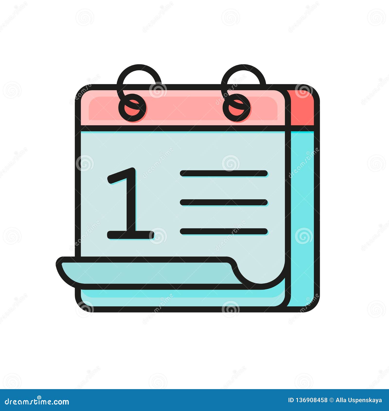 Calendar Flat Icon. Colorful Calendar Icon Isolated On White Background ... Calendar Flat Icon. Colorful Calendar Icon Isolated On White Background ...