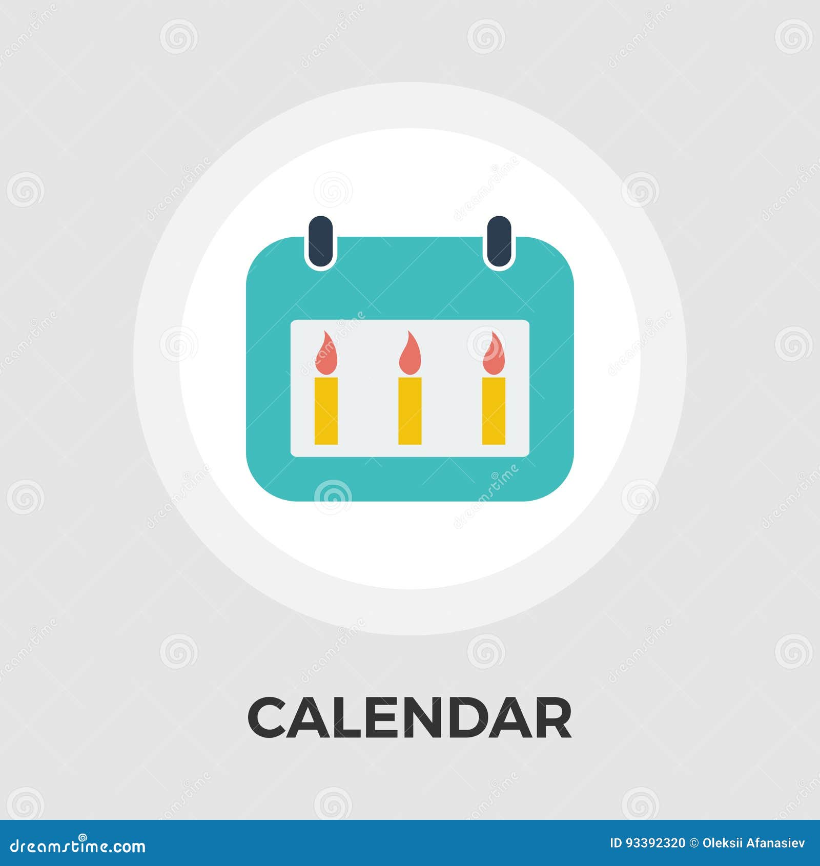 Calendar flat icon stock vector. Illustration of date - 93392320