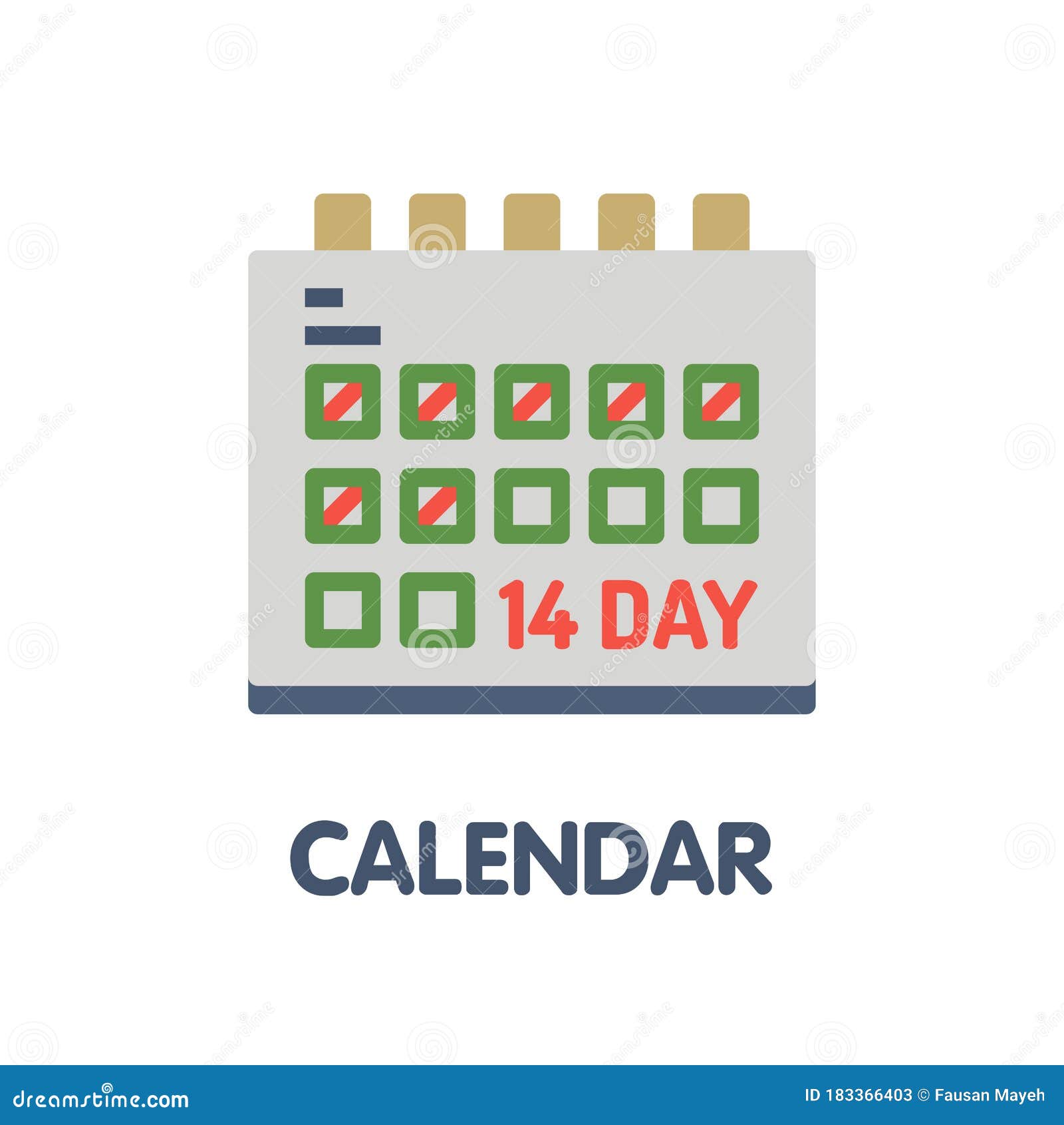 Calendar Flat Icon Style Design Illustration on White Background Stock ...