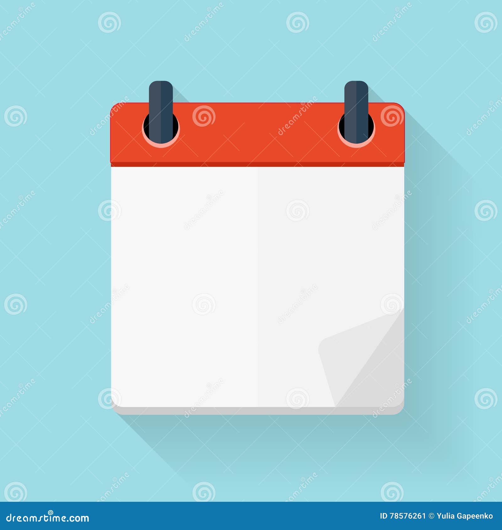 Calendar Flat daily Icon Template. Vector Illustration Emblem Stock ...