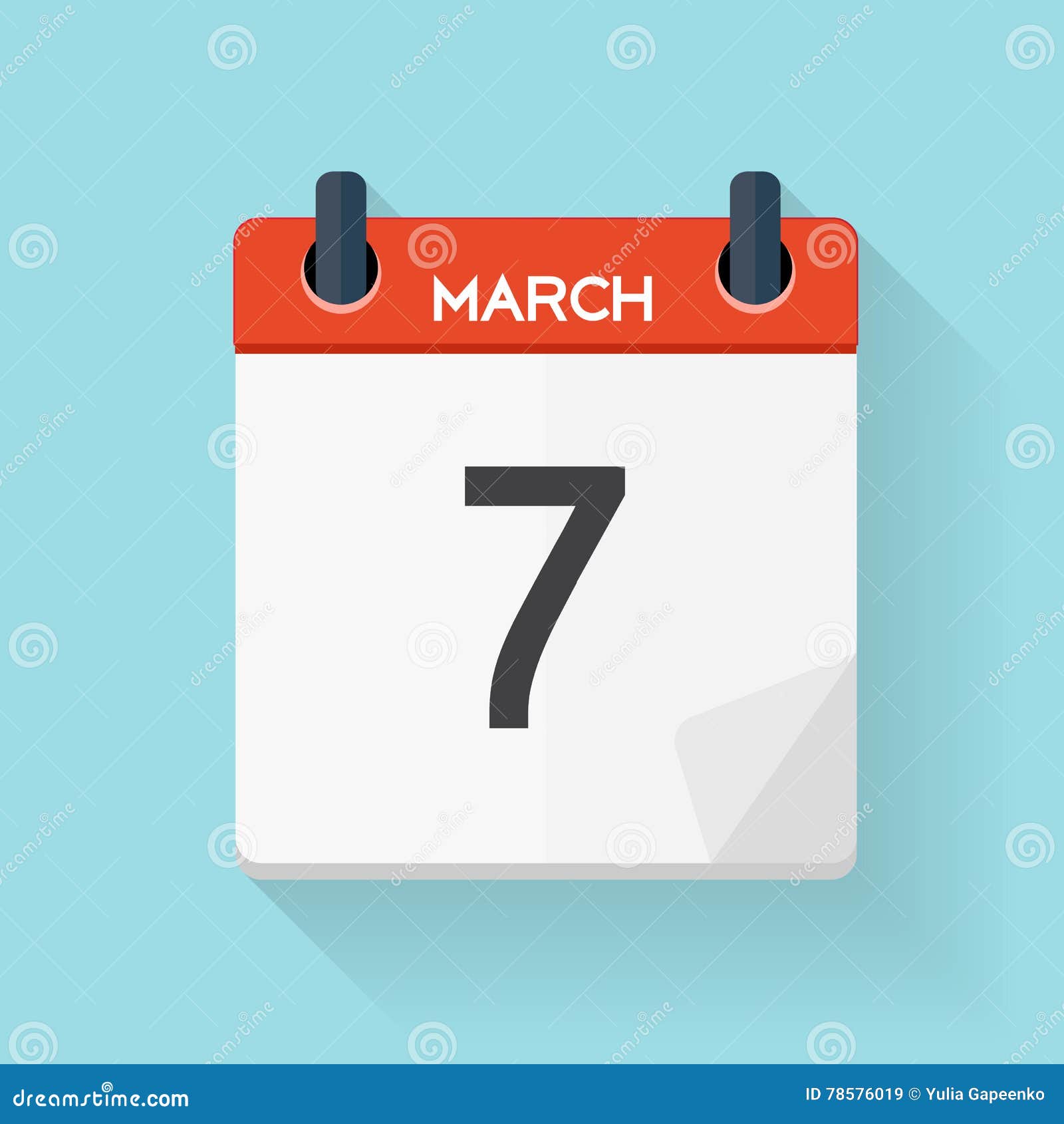 Calendar Flat daily Icon. Vector Illustration Emblem Stock Vector ...