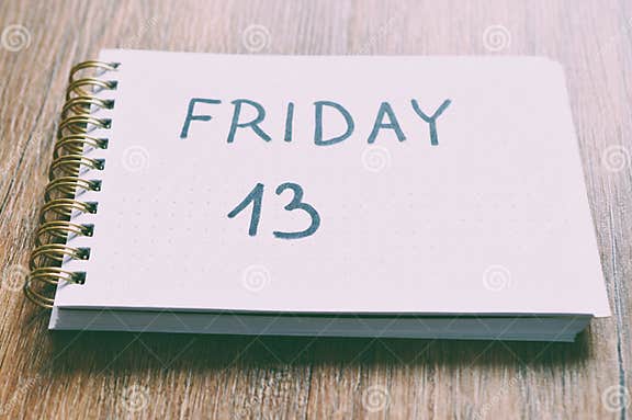 Calendar on the Friday 13 Page Stock Illustration - Illustration of ...