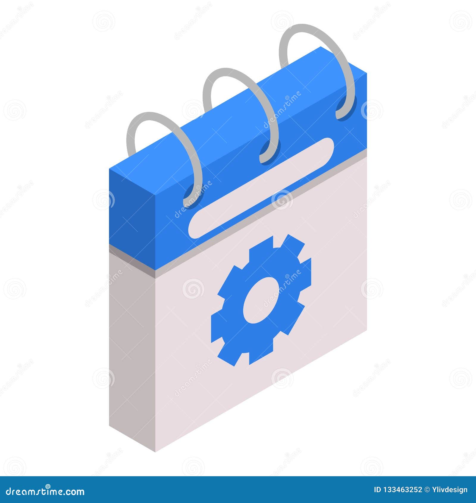Calendar Gear Day Icon, Isometric Style Stock Vector - Illustration of ...