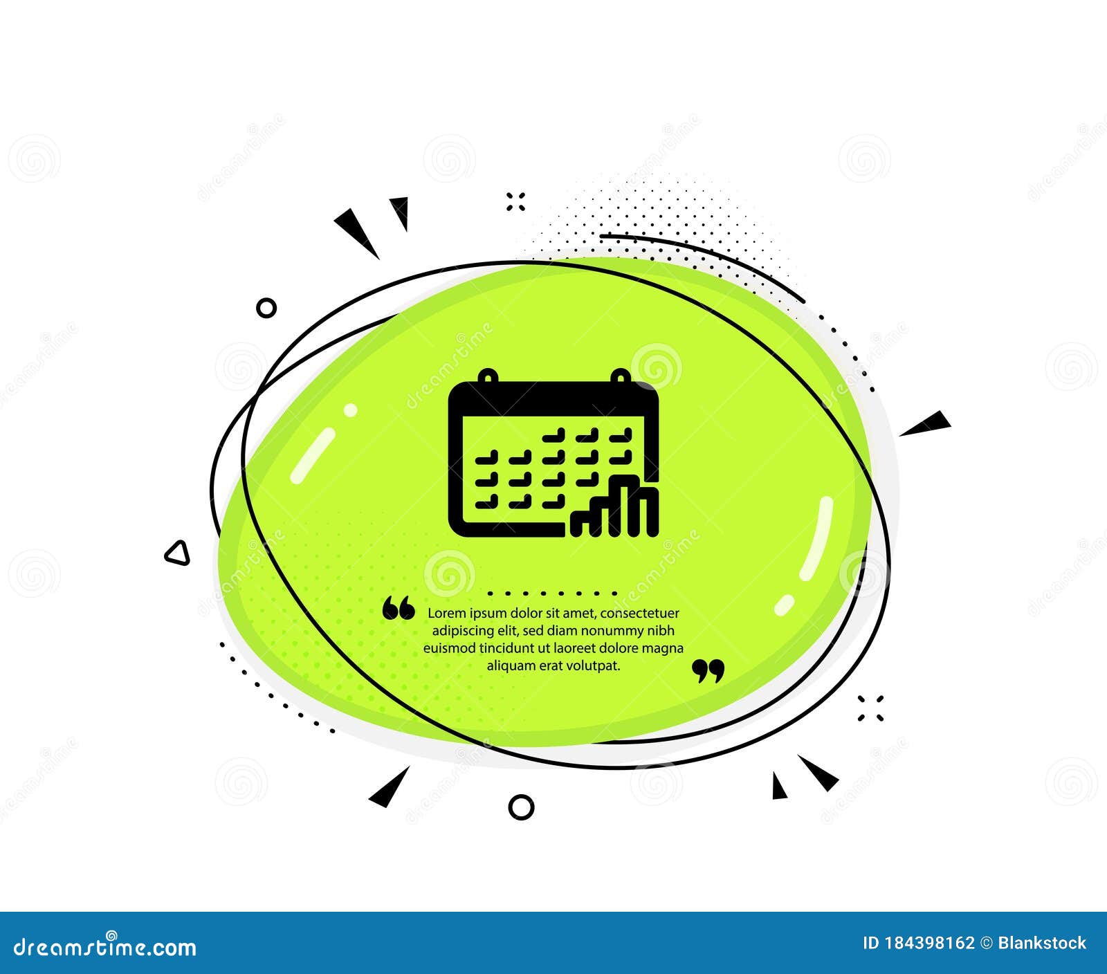 Calendar Graph Icon. Column Chart Sign. Vector Stock Vector ...