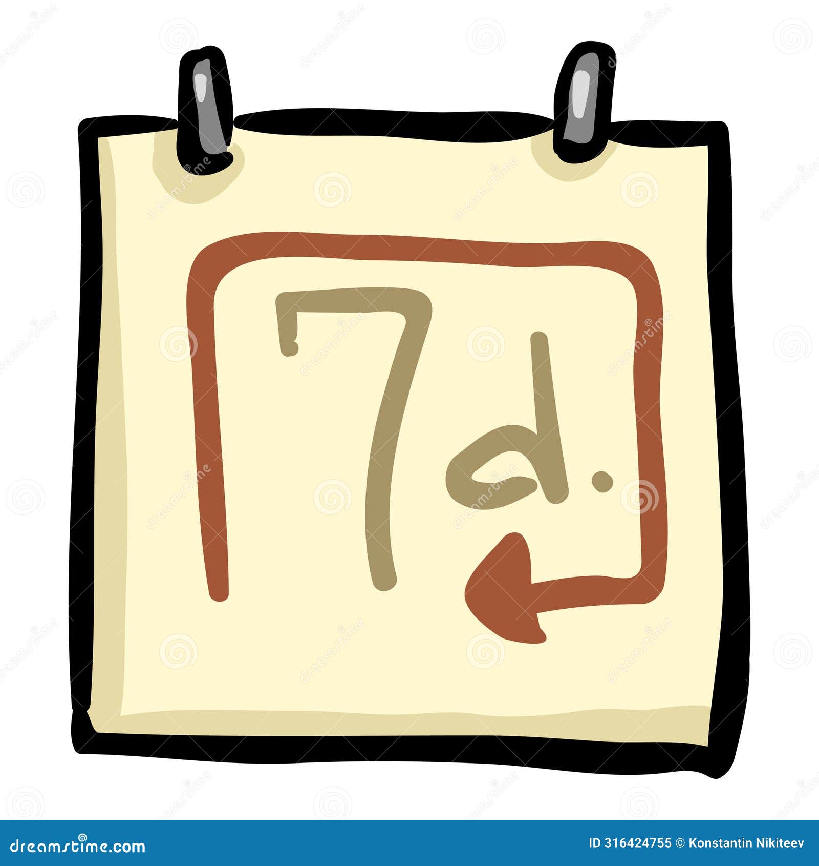 Calendar - Hand Drawn Doodle Icon Stock Vector - Illustration of hand ...