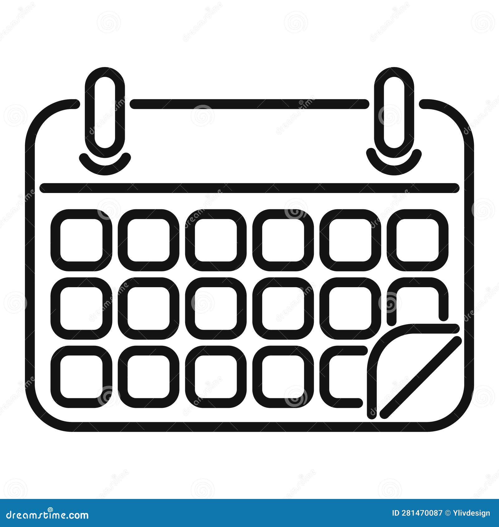 Calendar Help Icon Outline Vector. Office Support Stock Illustration ...