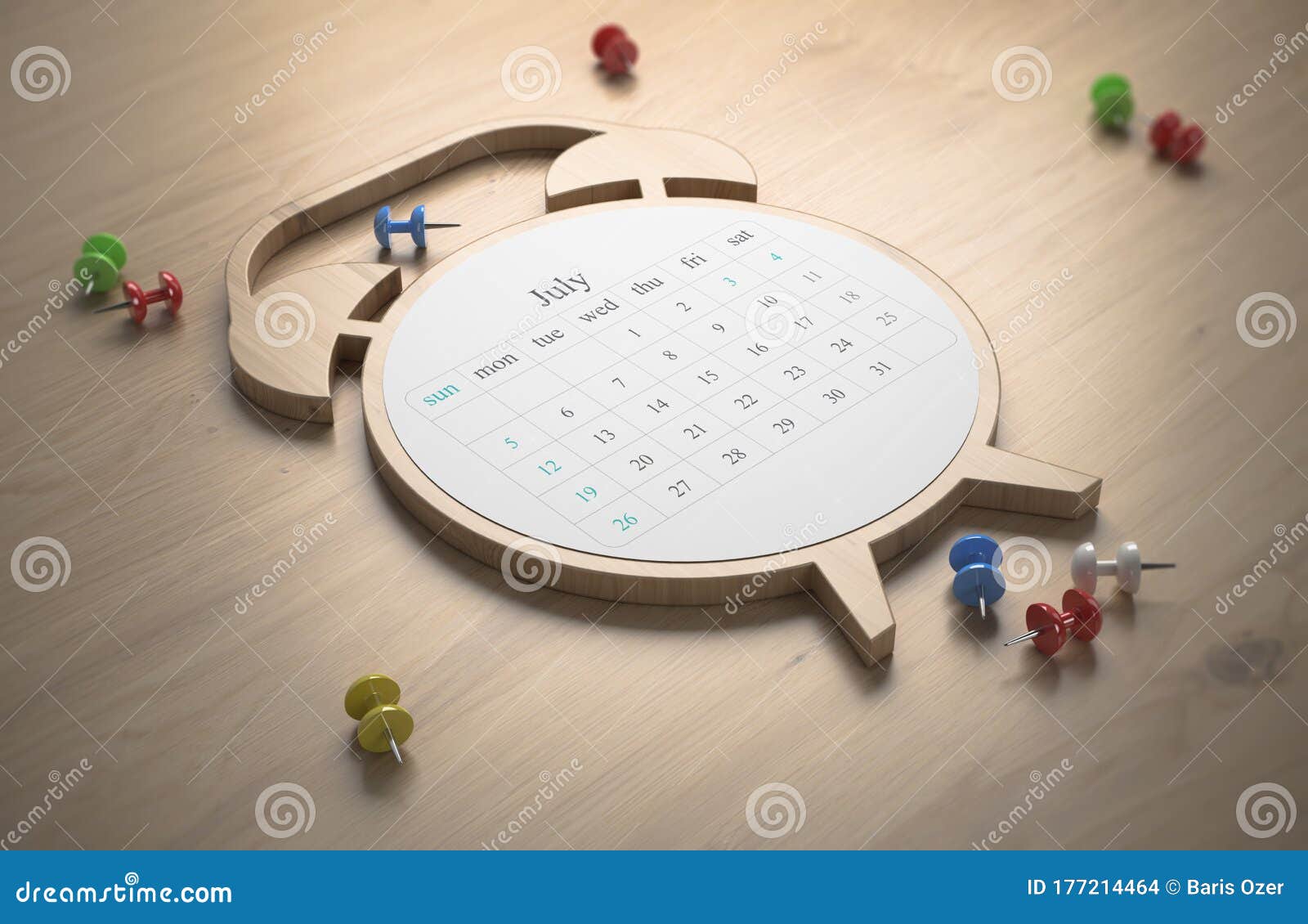2020 Calendar Horizontal Composition with Copy Space 3rd Render Stock ...