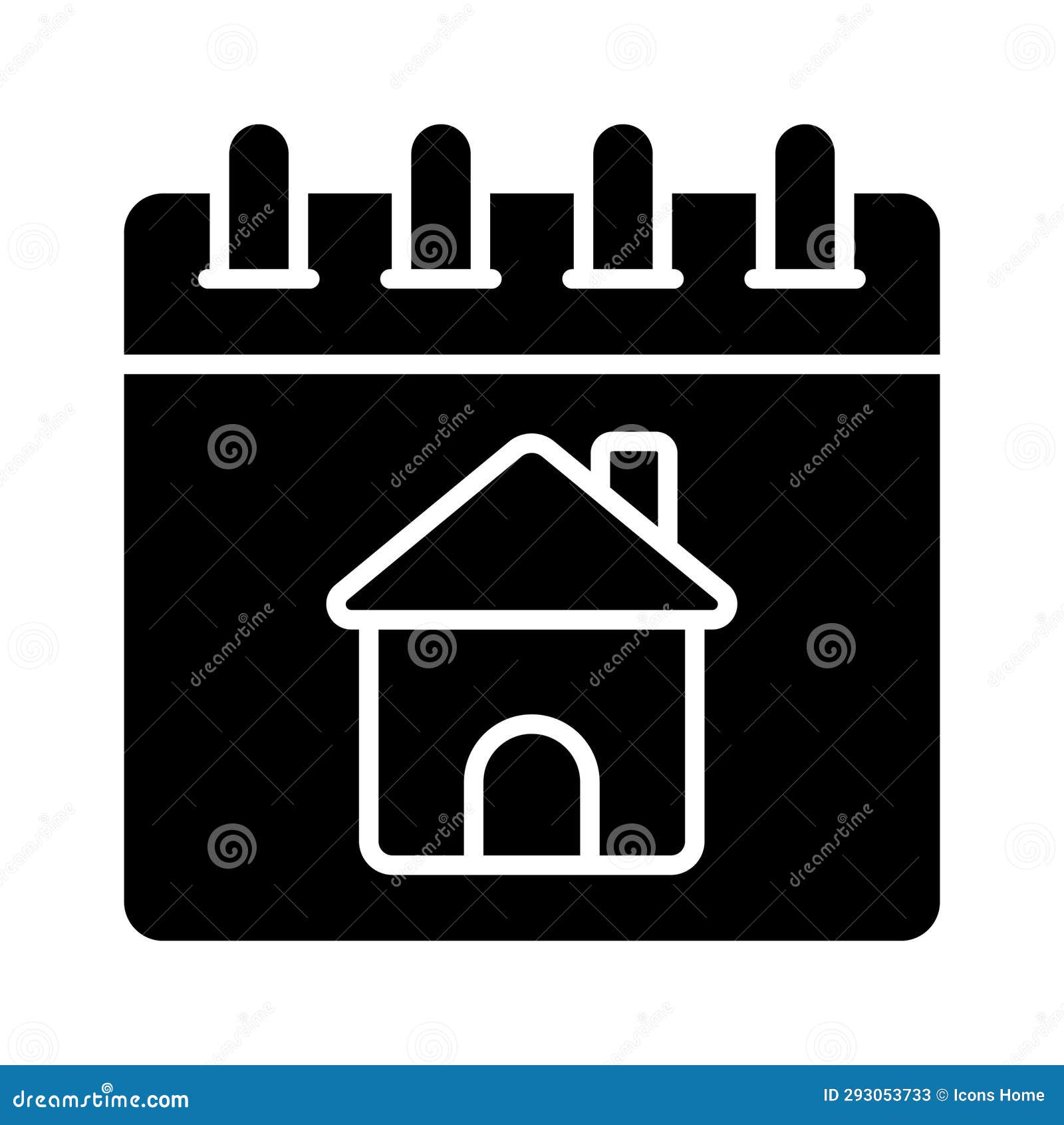 Calendar with House Symbol Ready for Premium Use Vector Stock ...