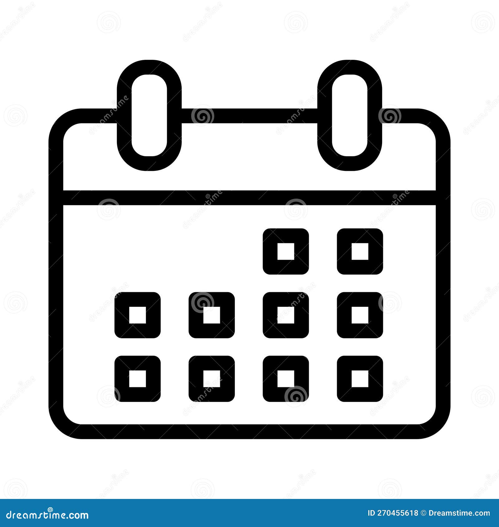 Calendar Line Icon Vector Illustration Graphic Design Stock Vector ...