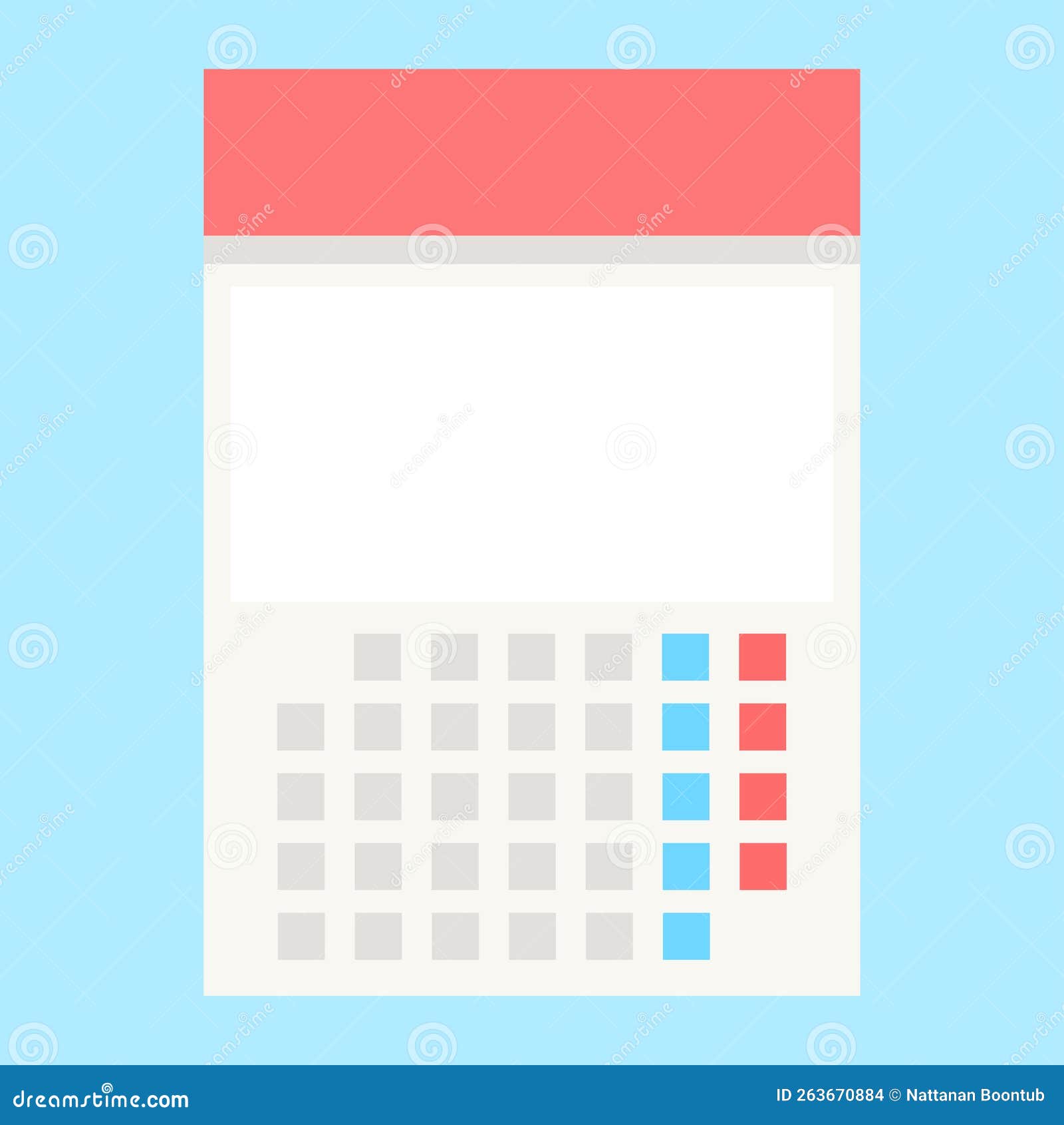 Calendar Icon on Blue Background. Vector Stock Illustration ...