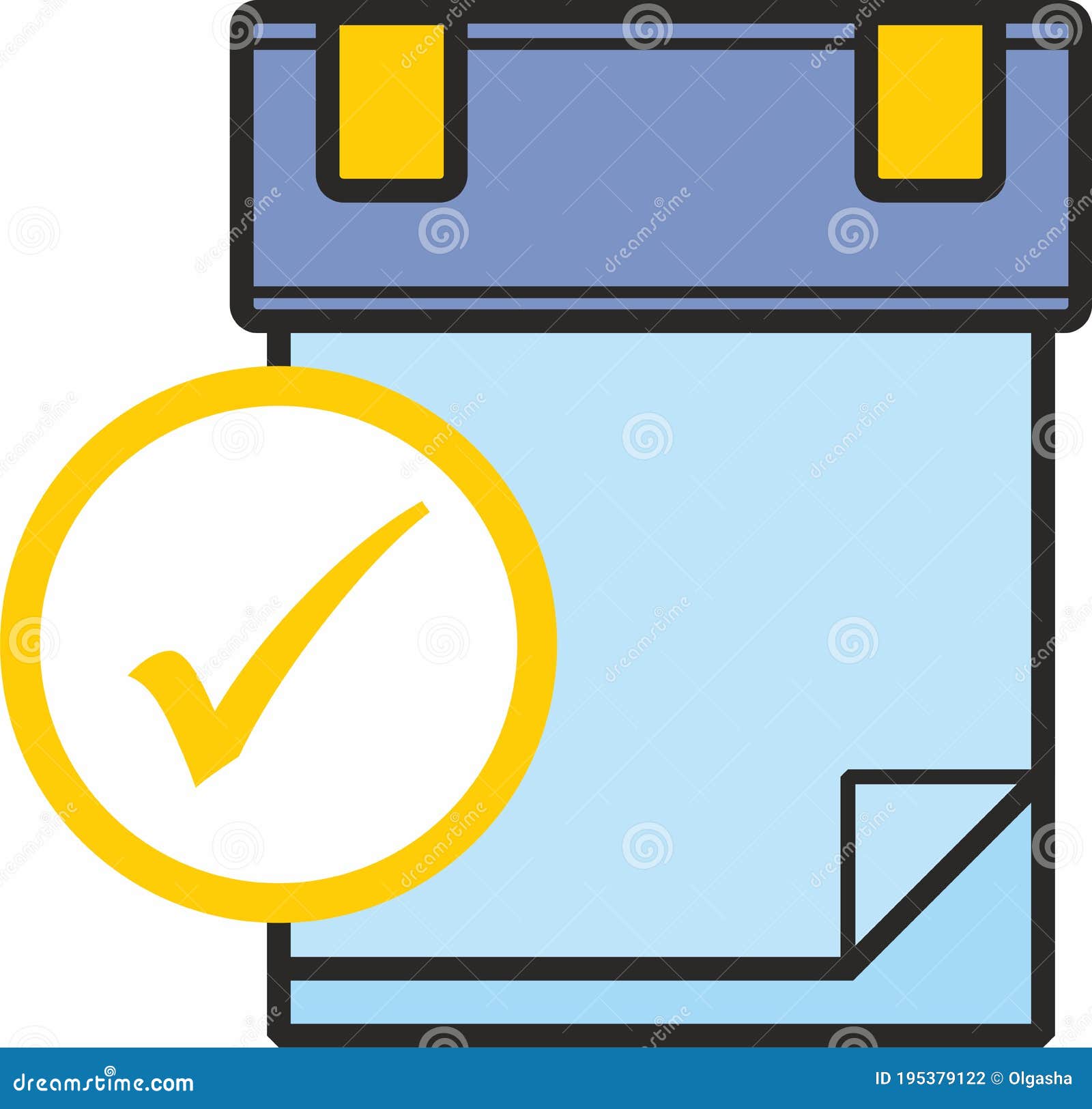Calendar Icon with Check Mark, Completed Task Concept Stock Vector ...