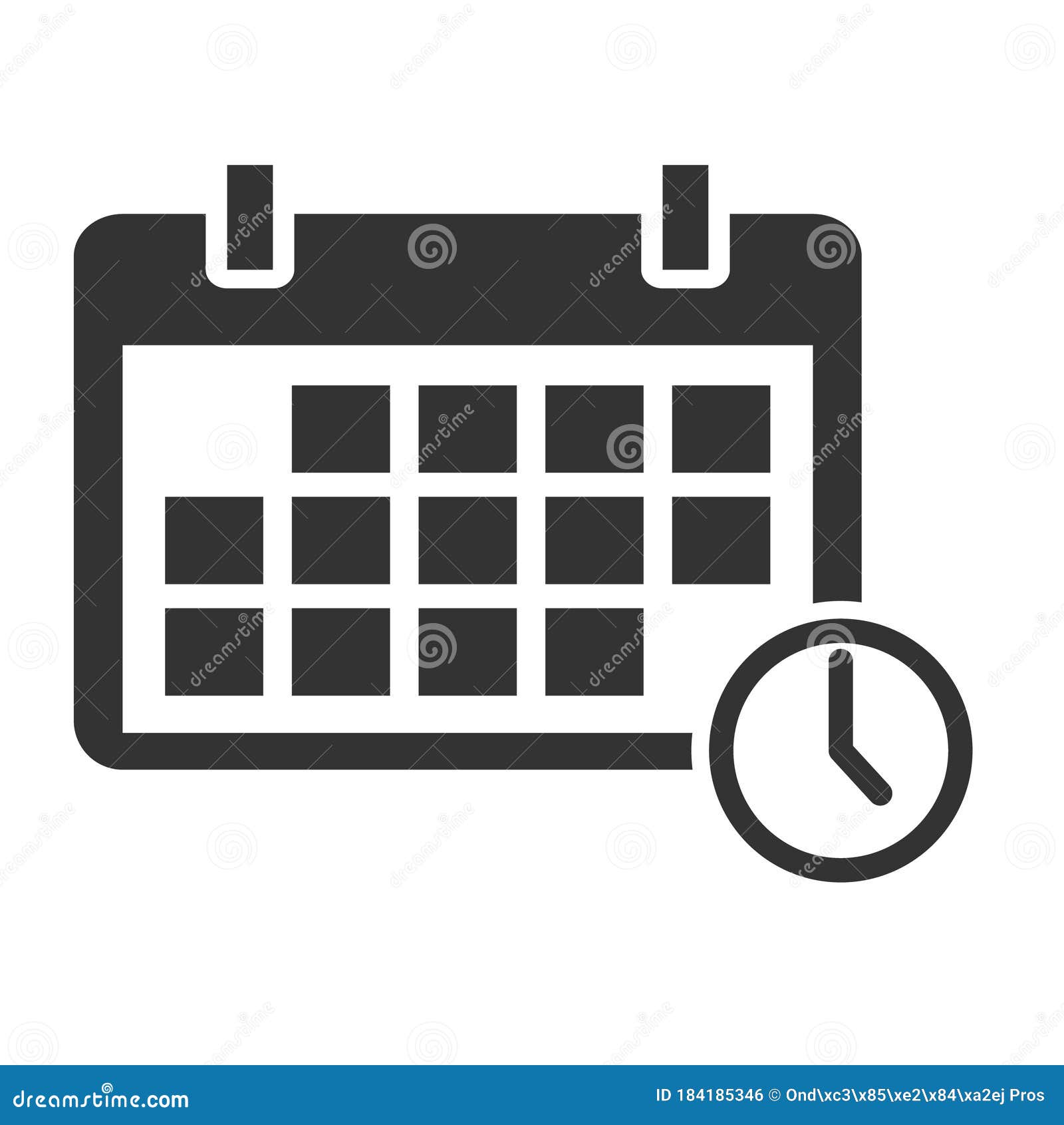 Calendar Icon, Date Event Symbol Isolated on White Background. Vector ...