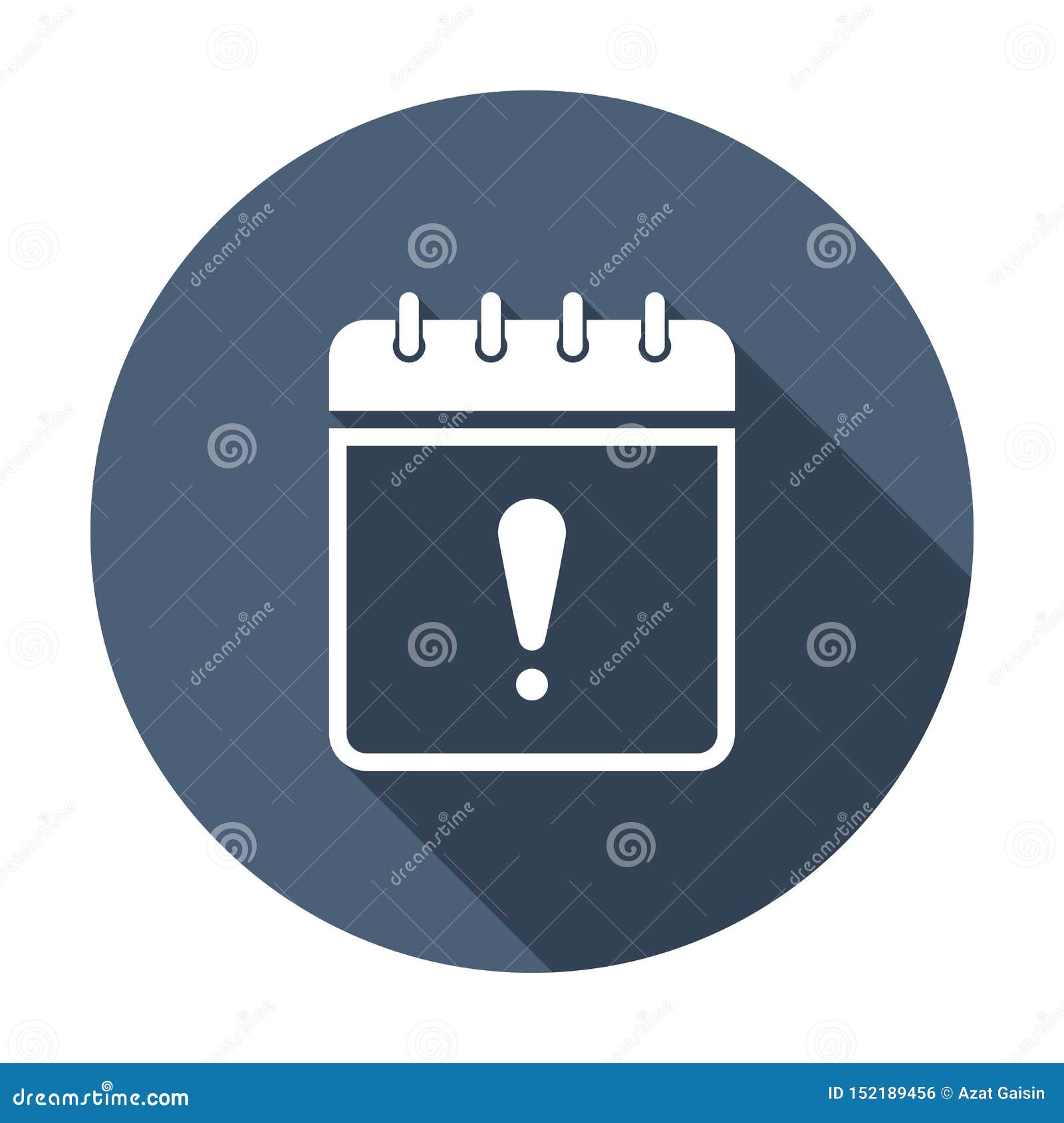 Calendar Icon with Exclamation Mark. Calendar Icon and Alert, Error ...