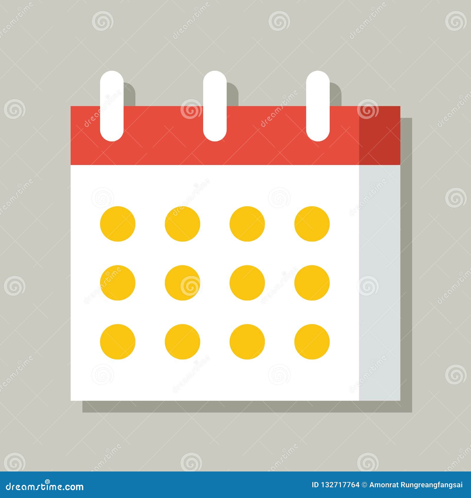 Calendar Icon, Flat Design Vector Pixel Perfect Stock Vector ...