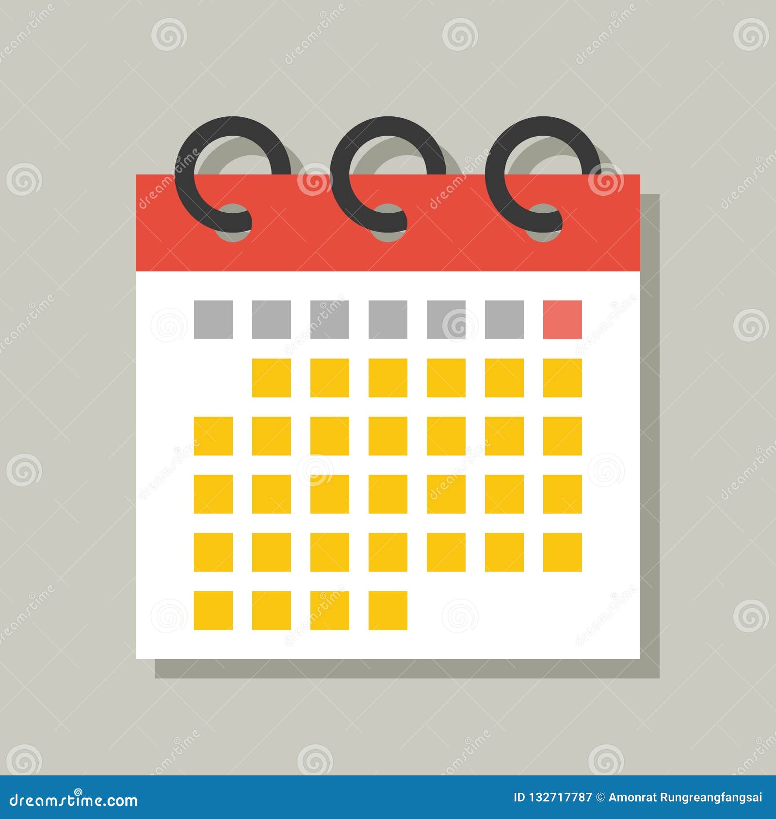 Calendar Icon, Flat Design Vector Pixel Perfect Stock Vector ...