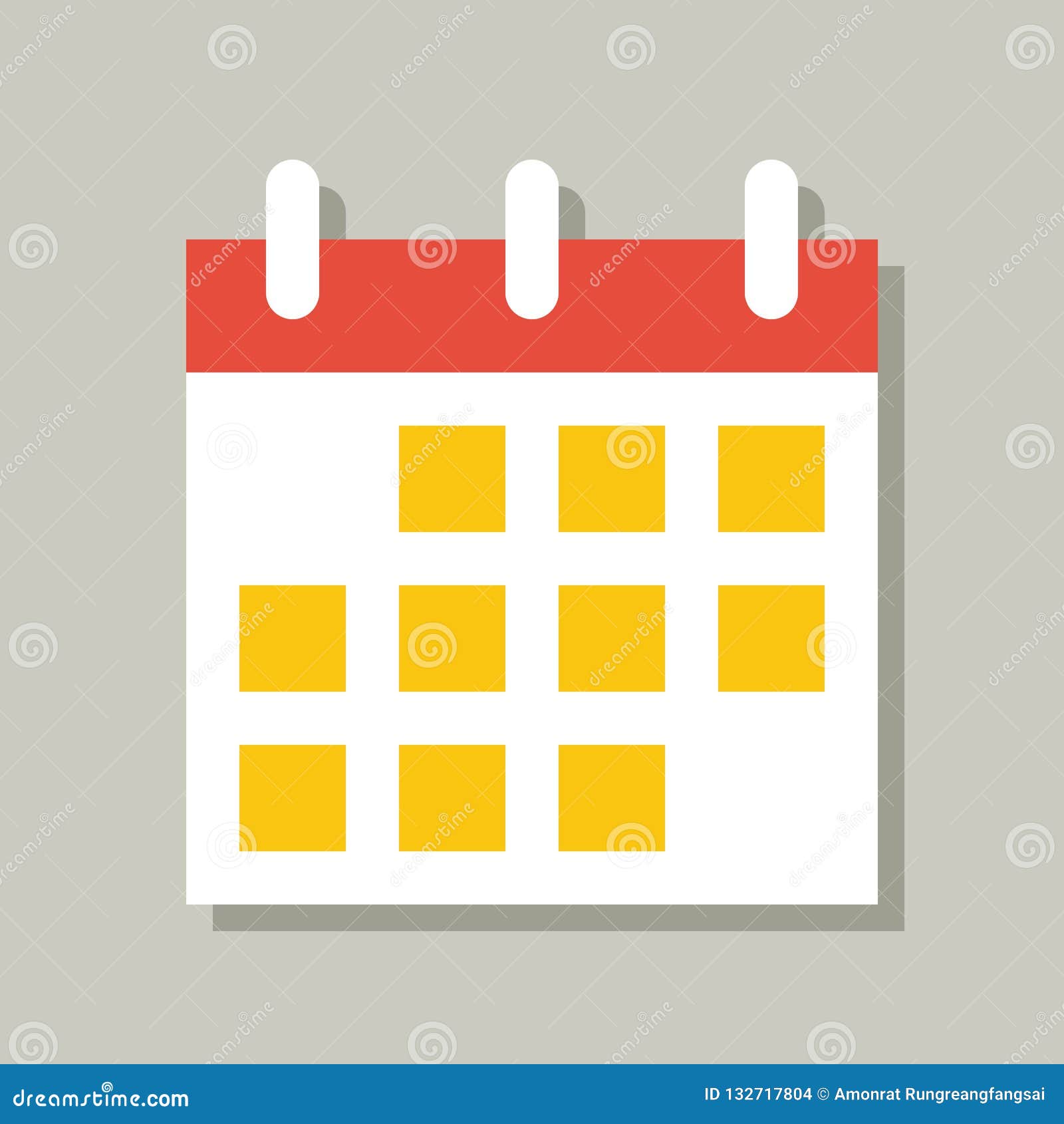 Calendar Icon, Flat Design Vector Pixel Perfect Stock Vector ...