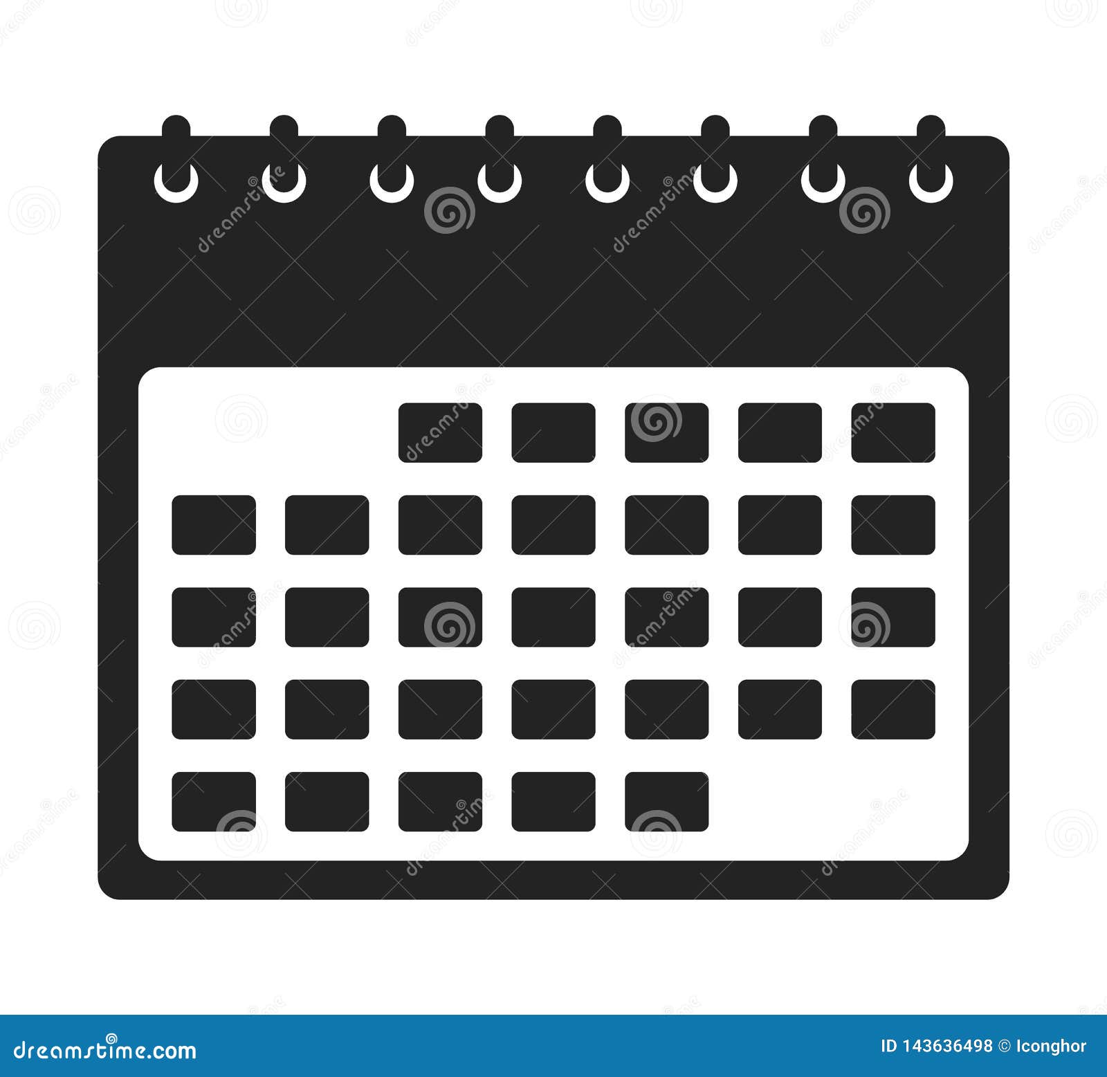 Calendar Icon. Flat Style Vector. Stock Vector - Illustration of ...