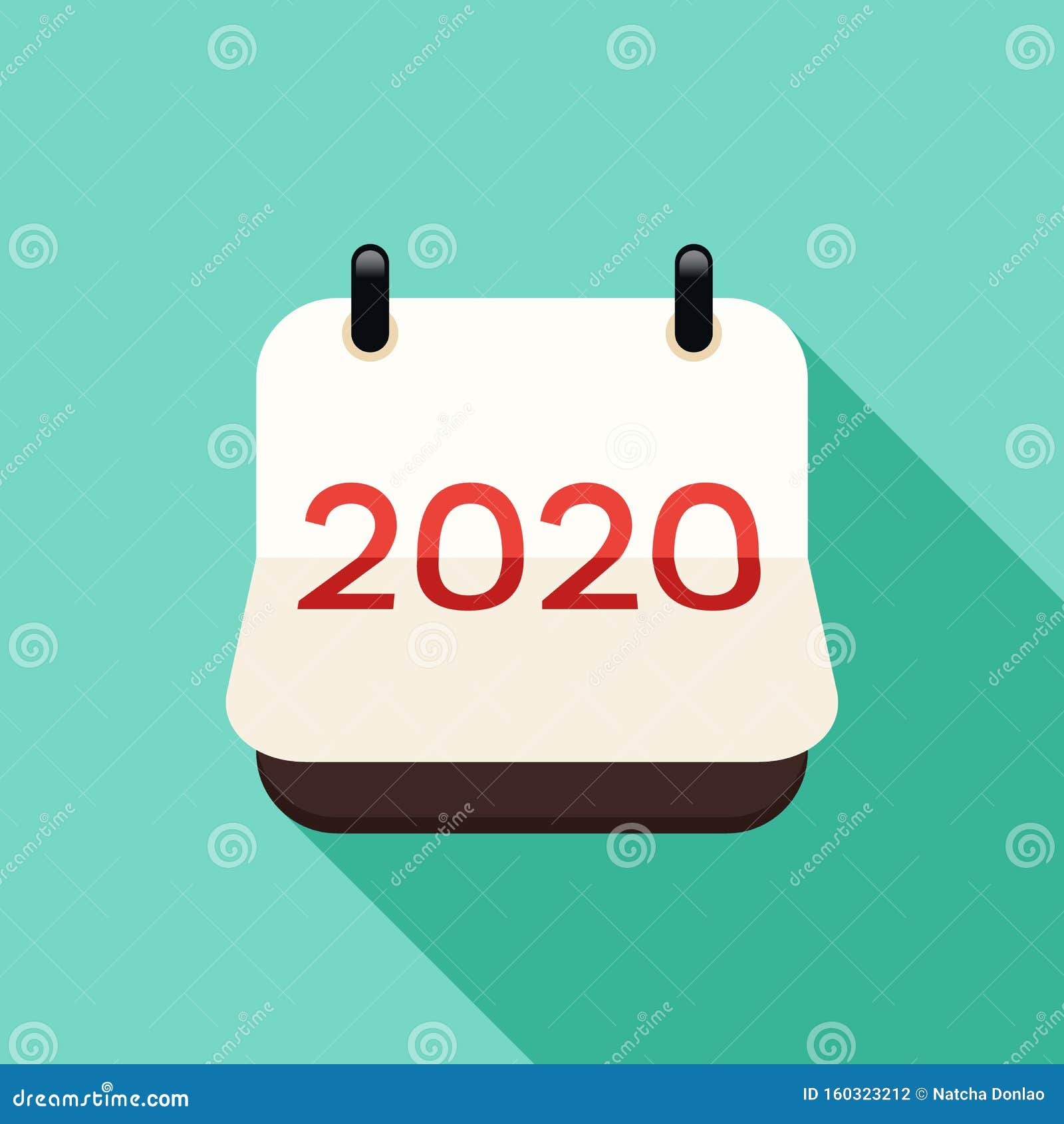 Calendar Icon Minimal Modern Flat Design Style with Long Shadow Stock ...