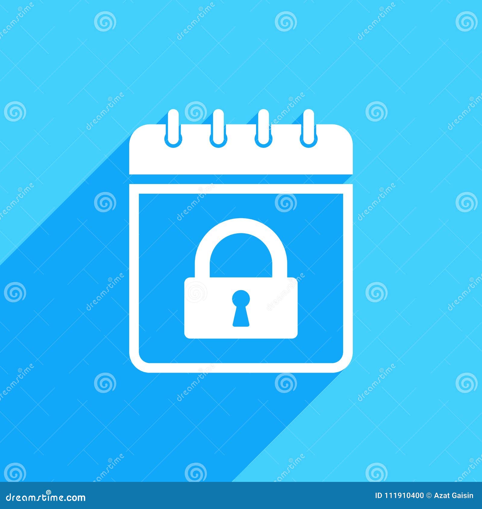 Calendar Icon with Padlock Sign. Calendar Icon and Security, Protection ...