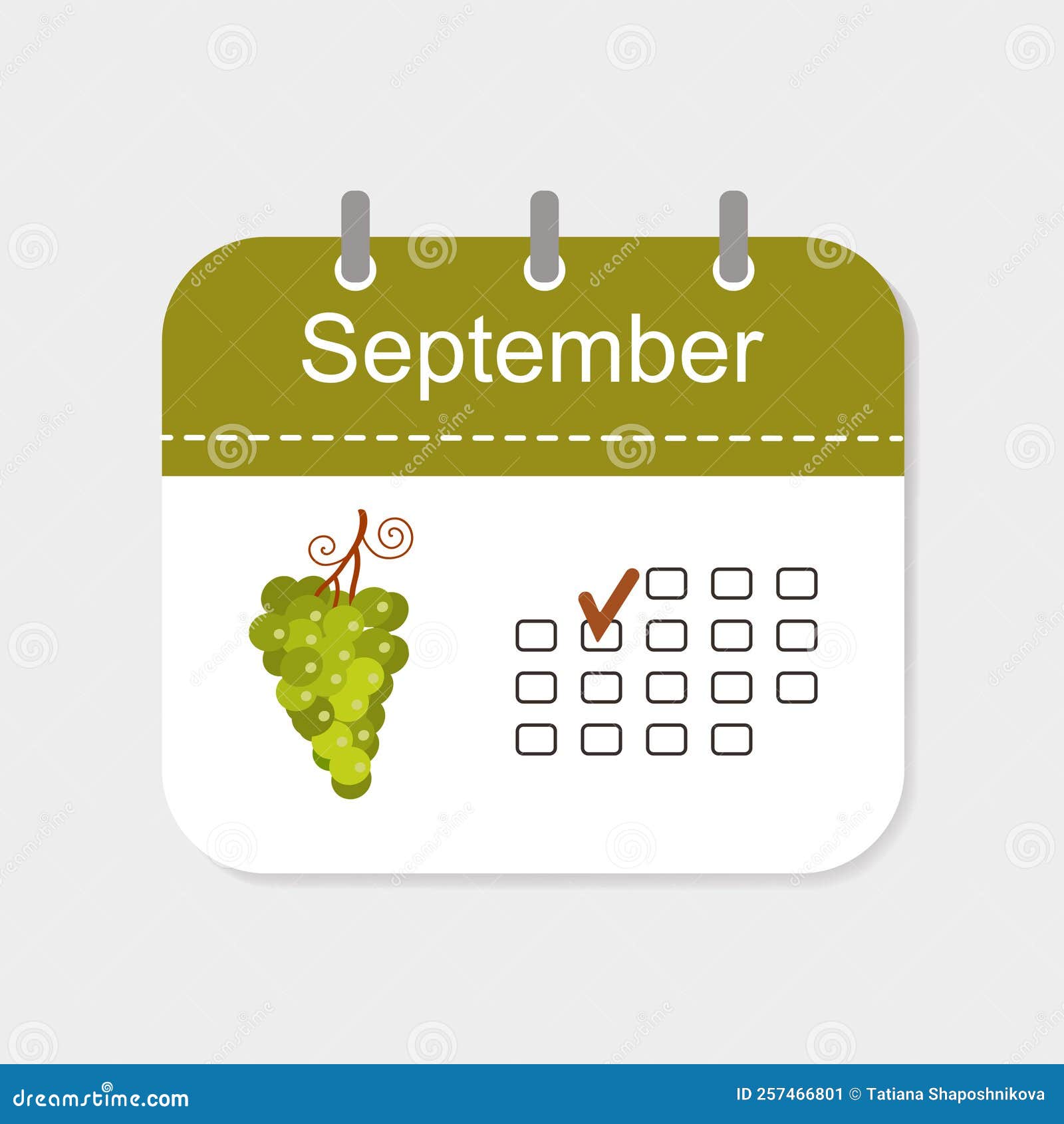 Calendar Icon with Pattern. September Stock Vector - Illustration of ...