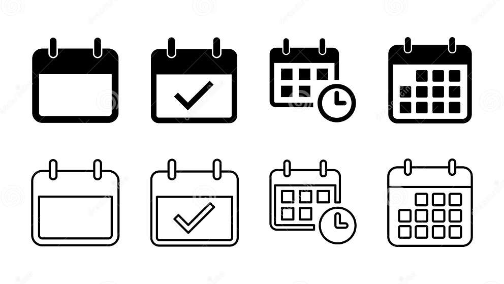Calendar Icon . Calender Symbol. Calendar Vector Icon Stock Vector ...