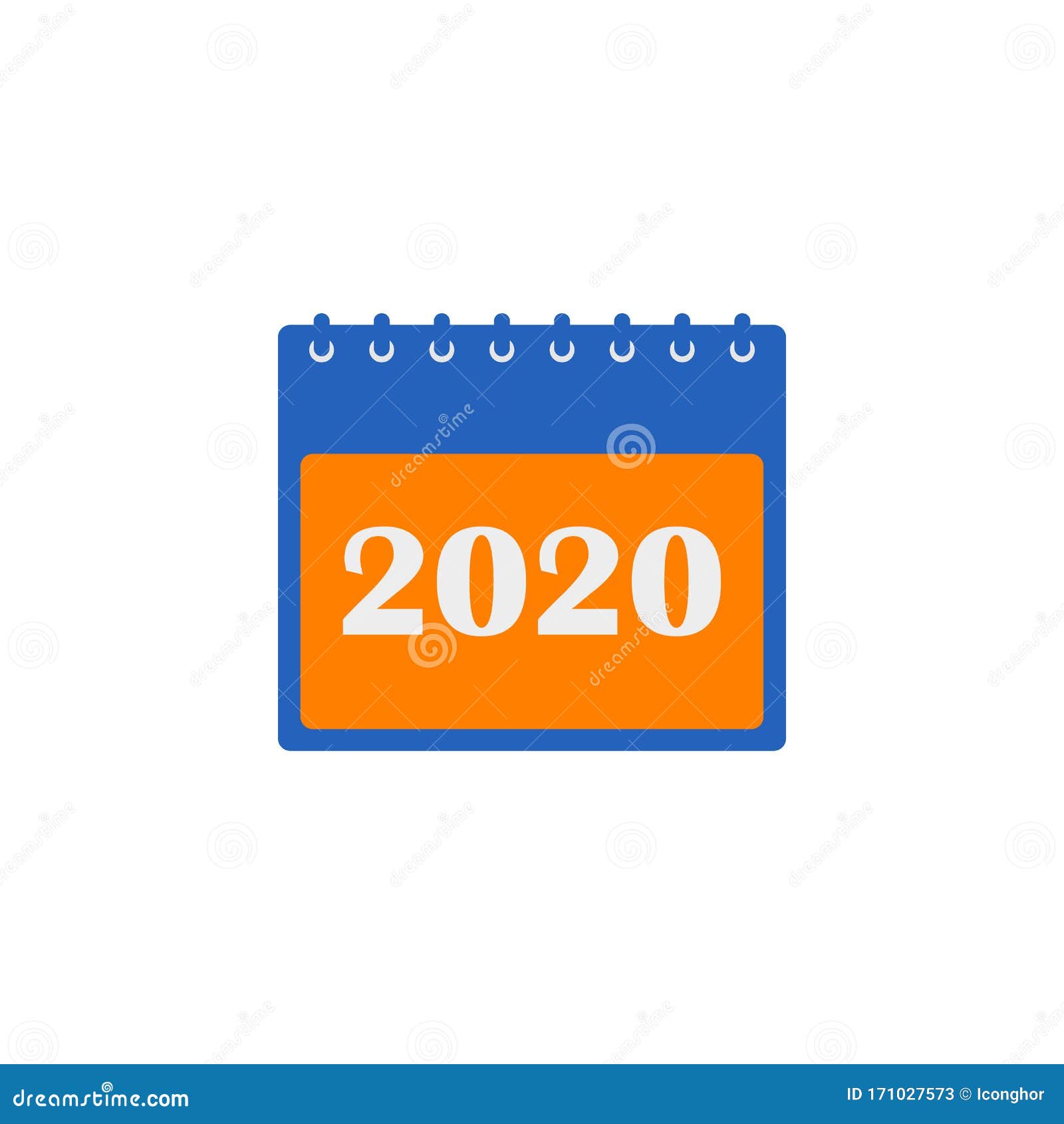 2020 Calendar Icon Set. stock vector. Illustration of schedule - 171027573