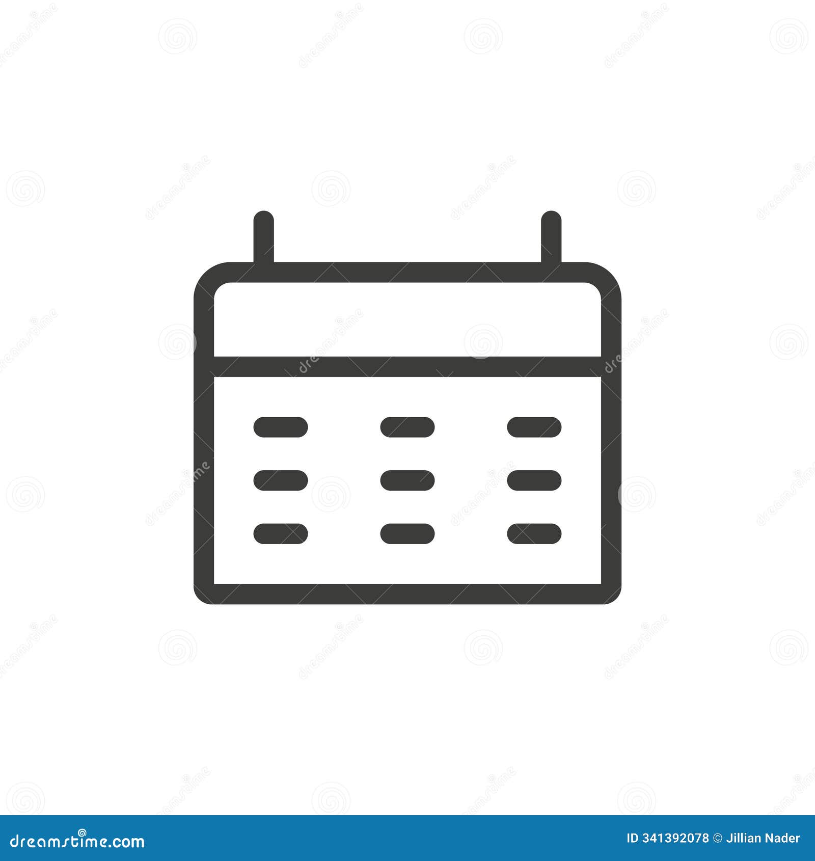 Calendar Icon Simple Outline Vector Logo Stock Vector - Illustration of ...
