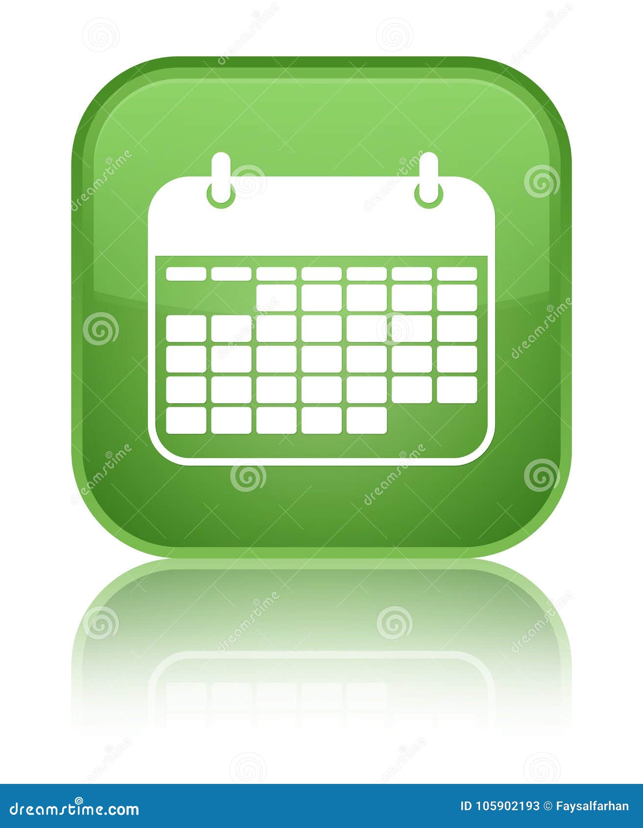 Calendar Icon Special Soft Green Square Button Stock Illustration ... Calendar Icon Special Soft Green Square Button Stock Illustration ...