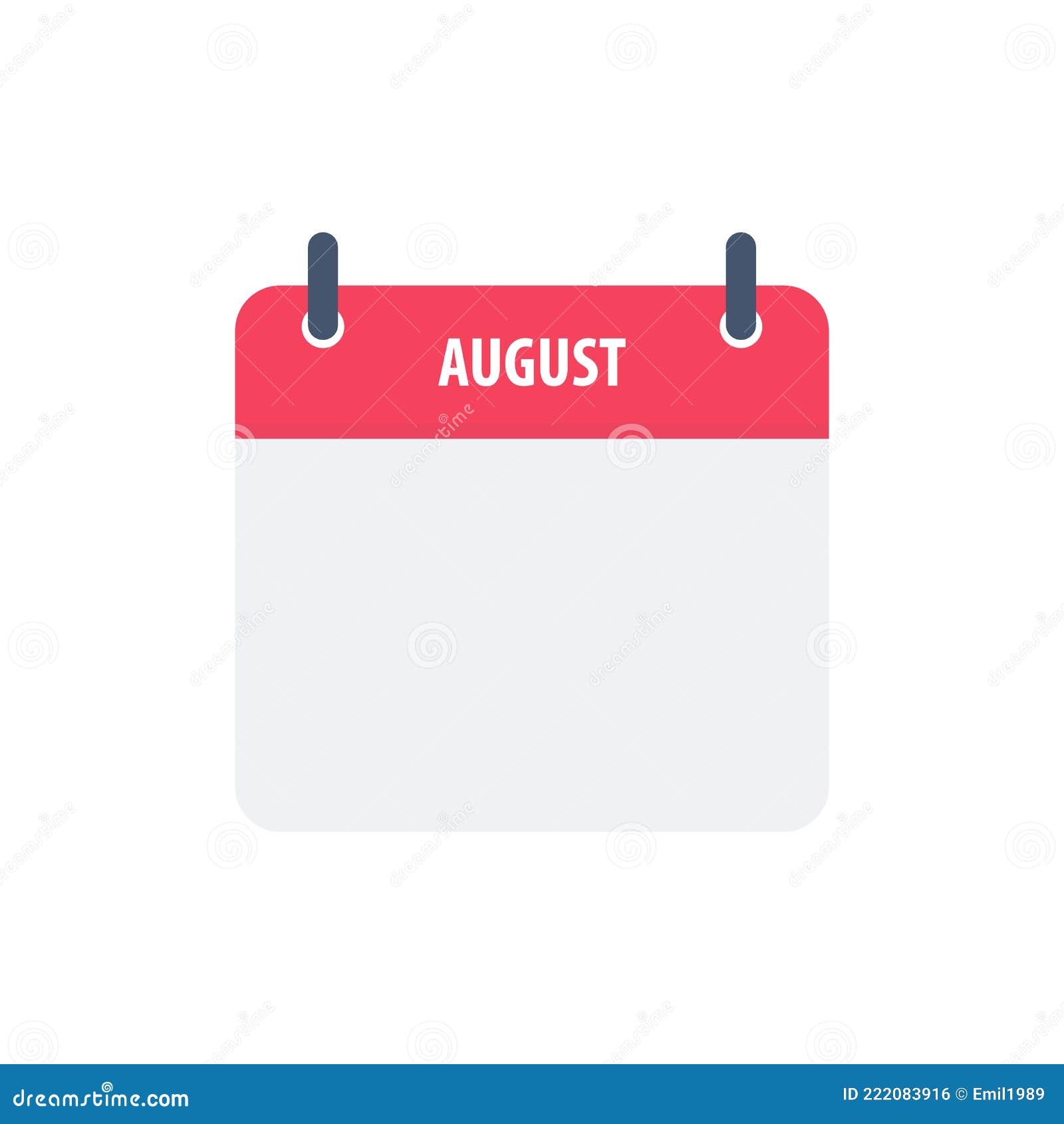 Calendar Icon Symbol August Simple Design Stock Vector - Illustration ...