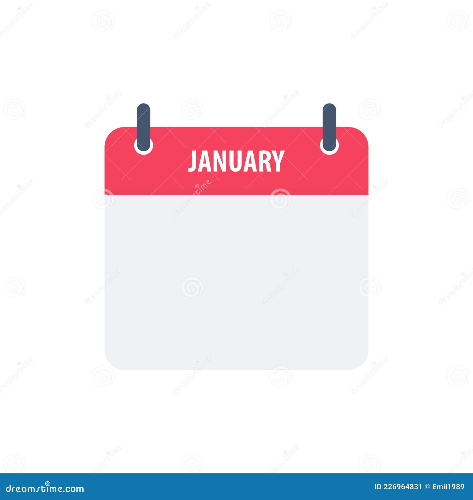 Calendar Icon Symbol January Simple Design Stock Illustration ...