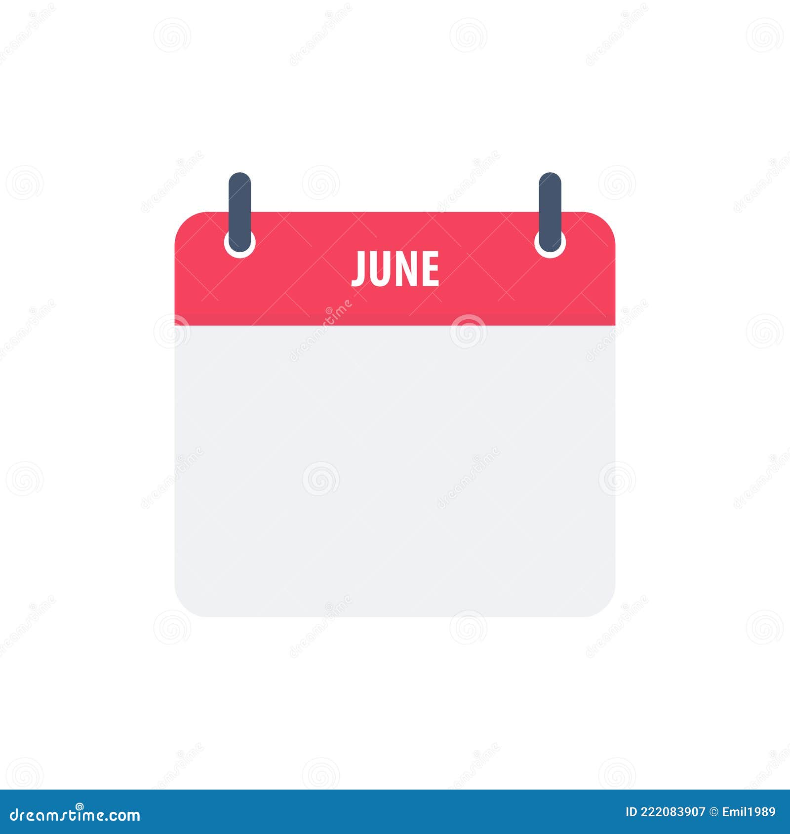 Calendar Icon Symbol June Simple Design Stock Vector - Illustration of ...