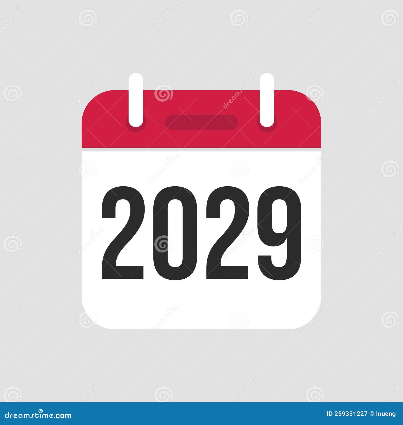 2029 Calendar icon symbol. stock vector. Illustration of month - 259331227