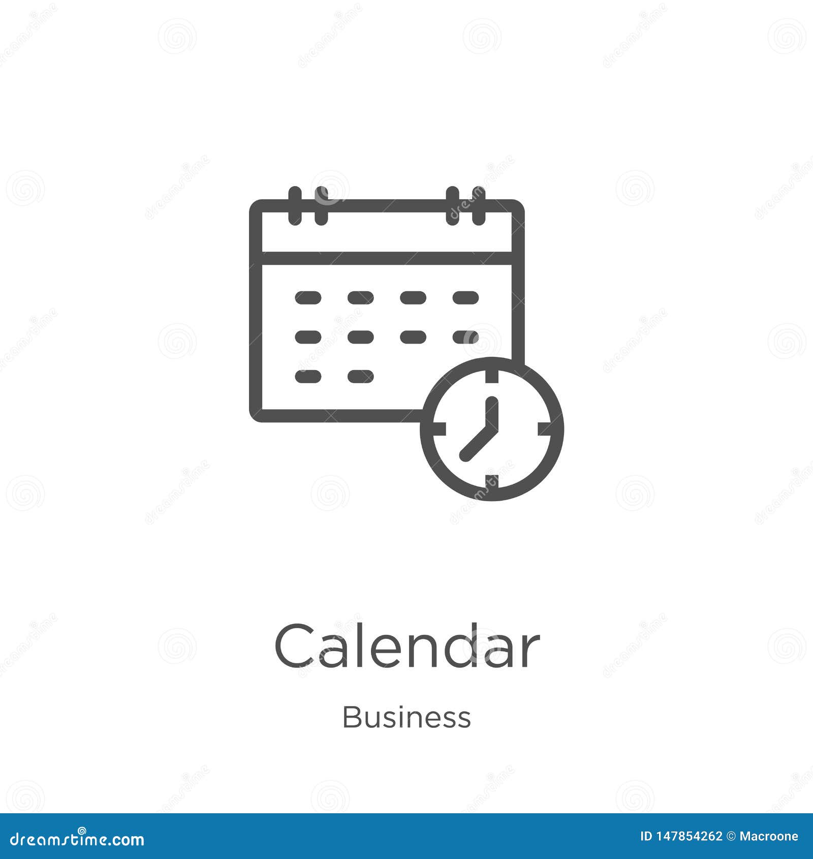 Calendar Icon Vector from Business Collection. Thin Line Calendar ...