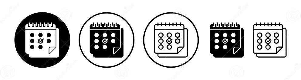 Calendar Icon . Calender Symbol Stock Vector - Illustration of time ...